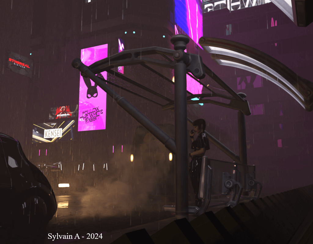 City neons 3D Render, Digital Art by Sylvain-A