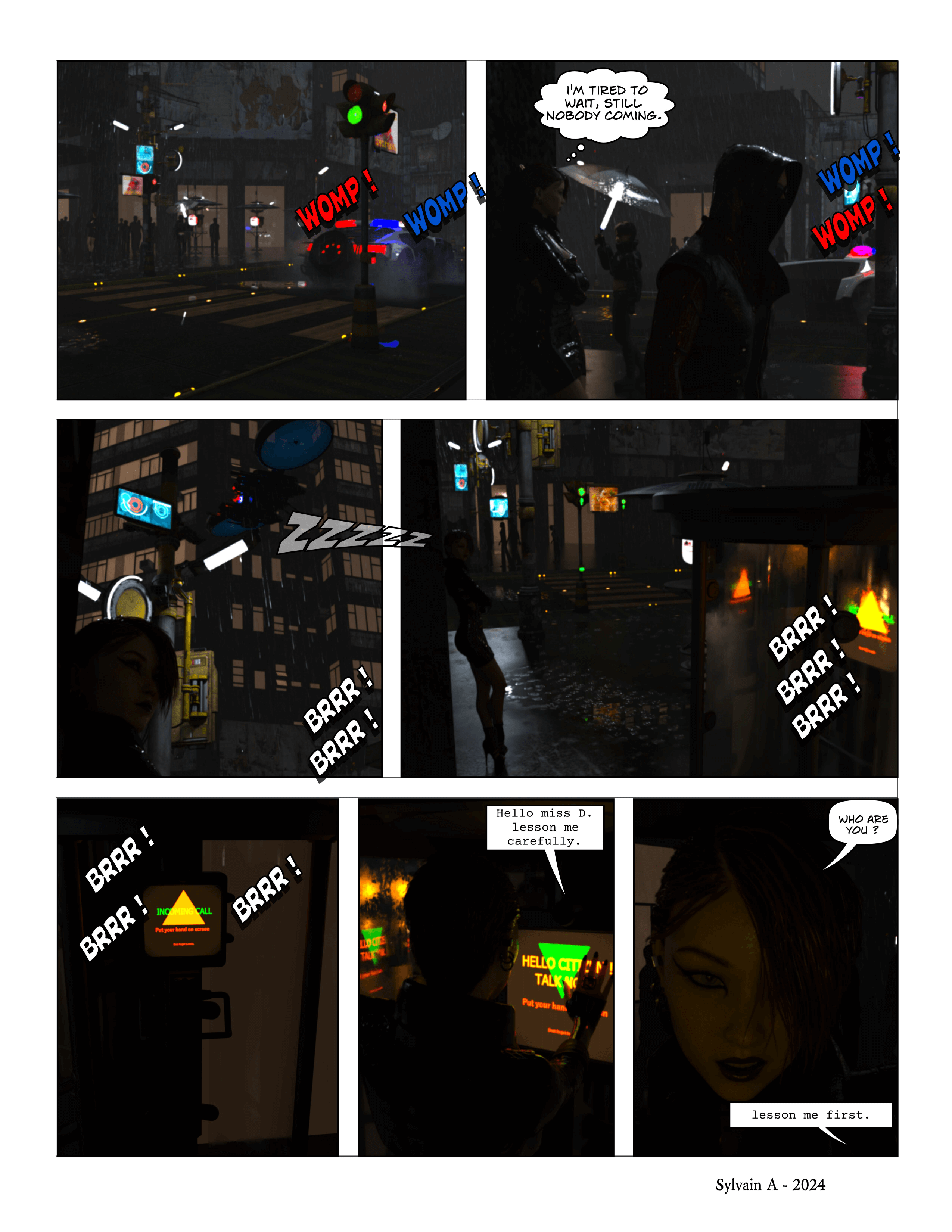 Comics sample 3D Render, Digital Art by Sylvain-A