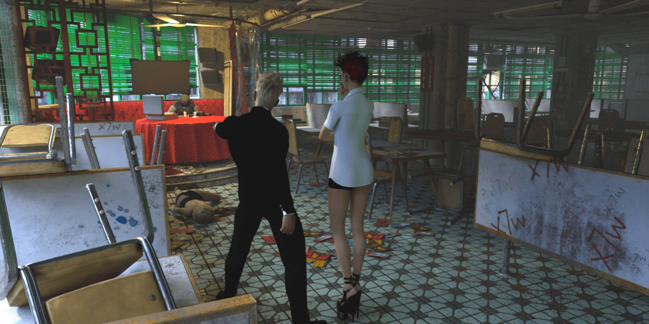 Crime scene 3D Render, Digital Art by Sylvain-A