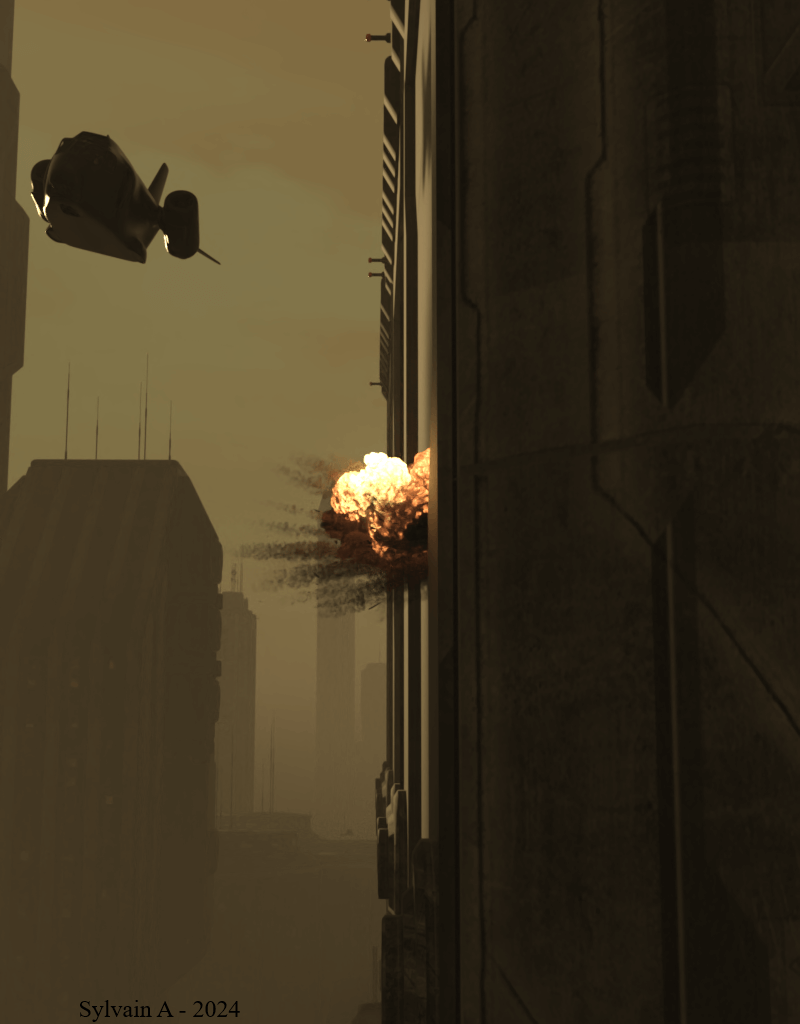 Explosion 3D Render, Digital Art by Sylvain-A