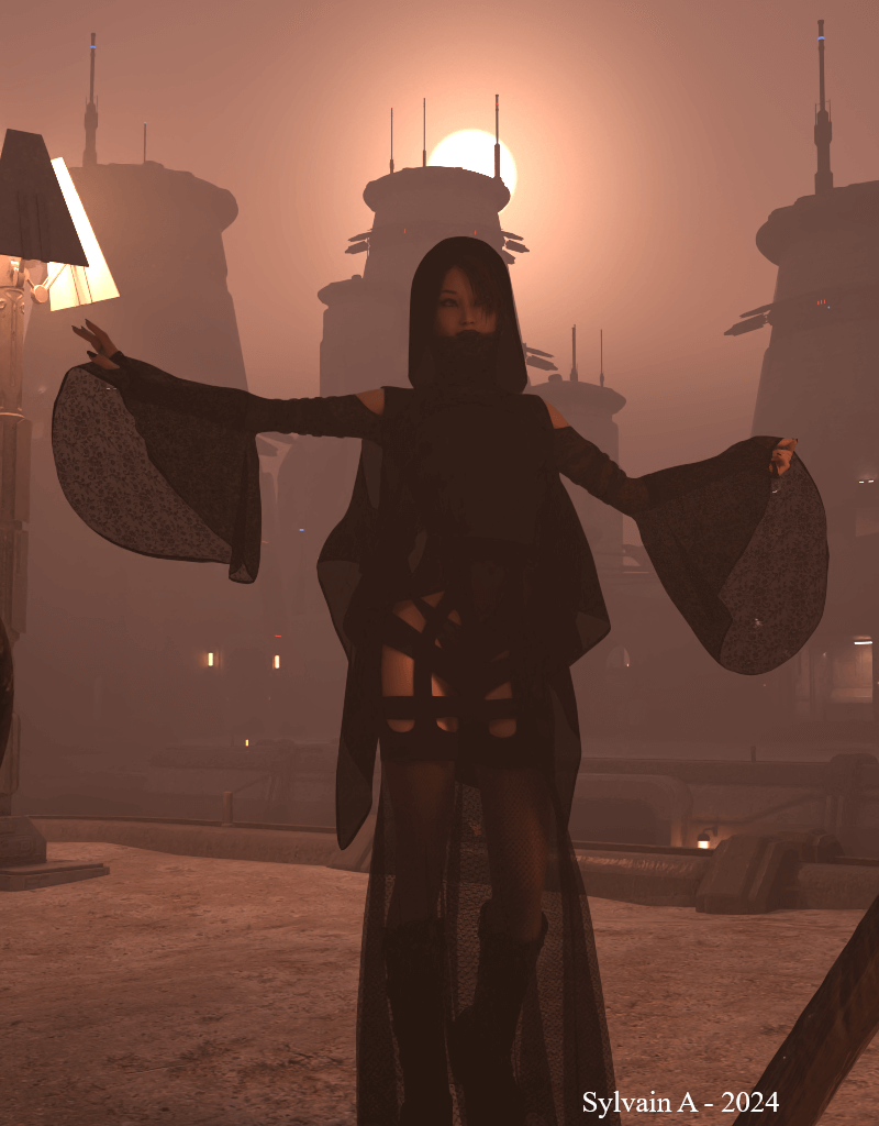 Frontier outpost 2 - Dancing girl. 3D Render by Sylvain-A