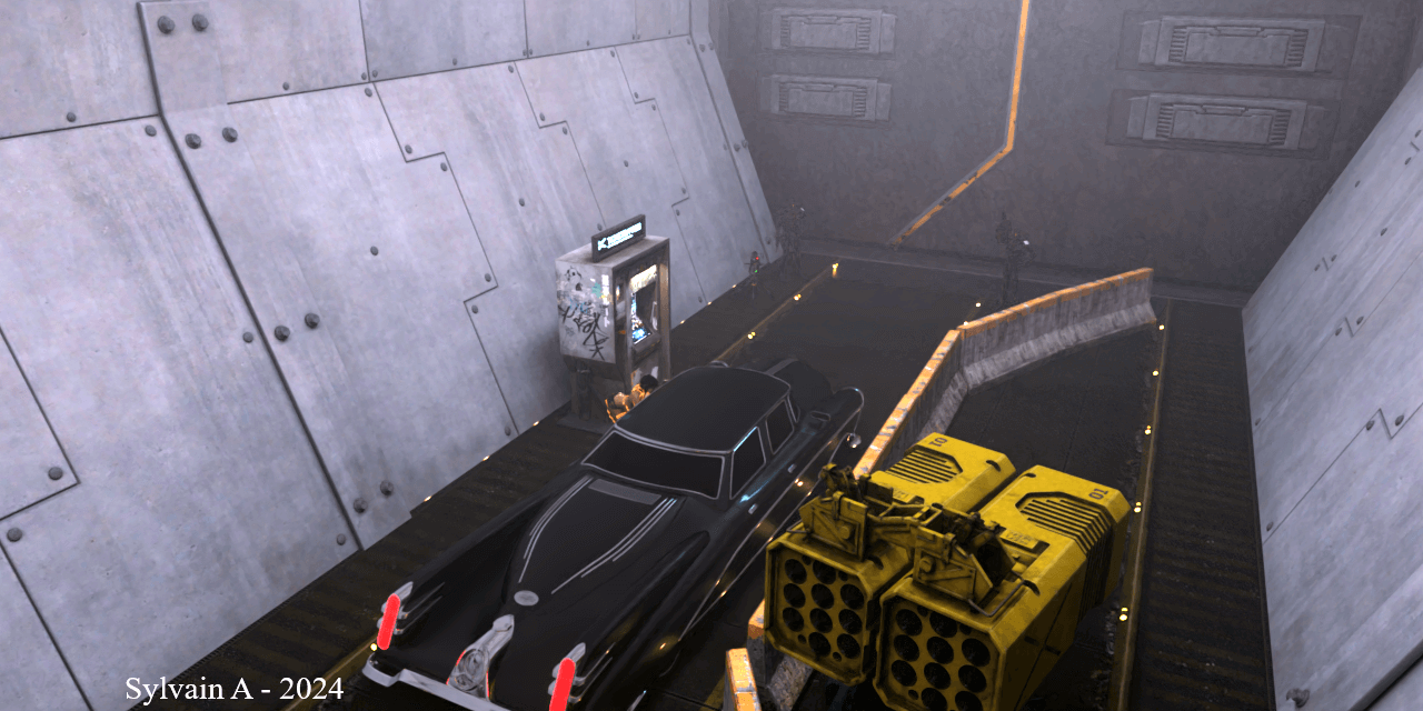 Hitchhiking at Check point 5 3D Render, Digital Art by Sylvain-A