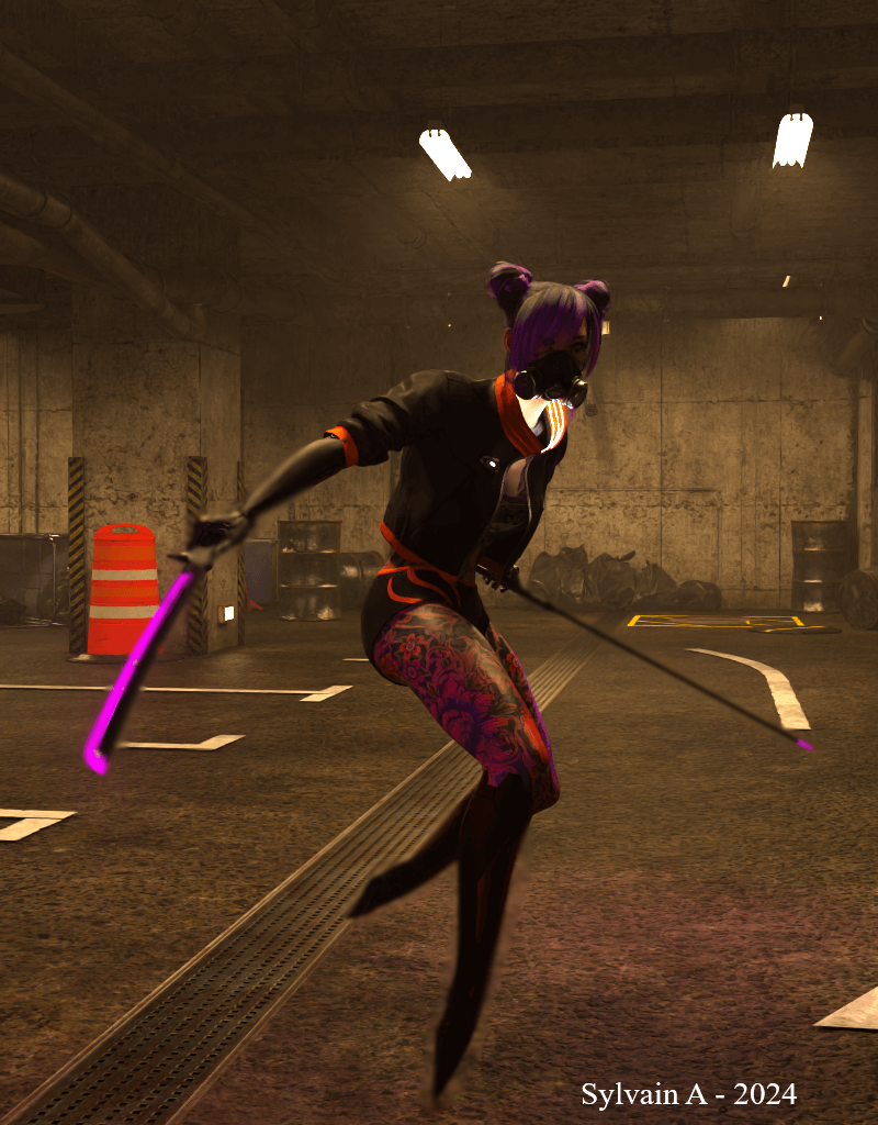 Netrunner. 3D Render, Digital Art by Sylvain-A