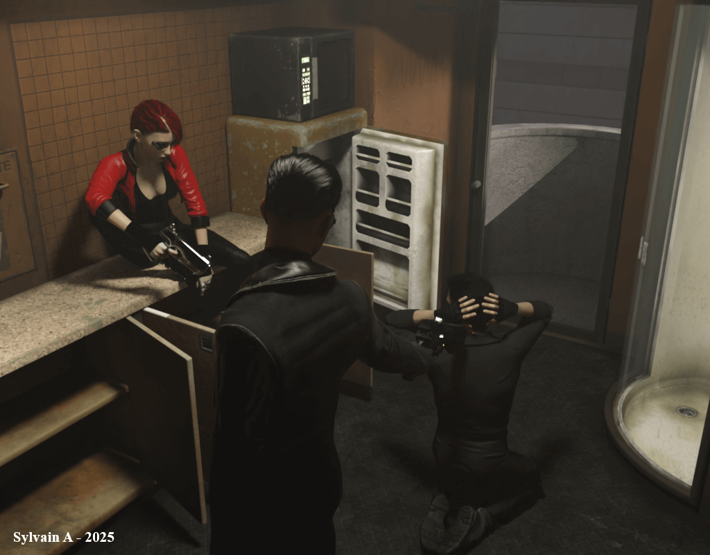 Razor Rider Hotel Room 3D Render, Digital Art by Sylvain-A