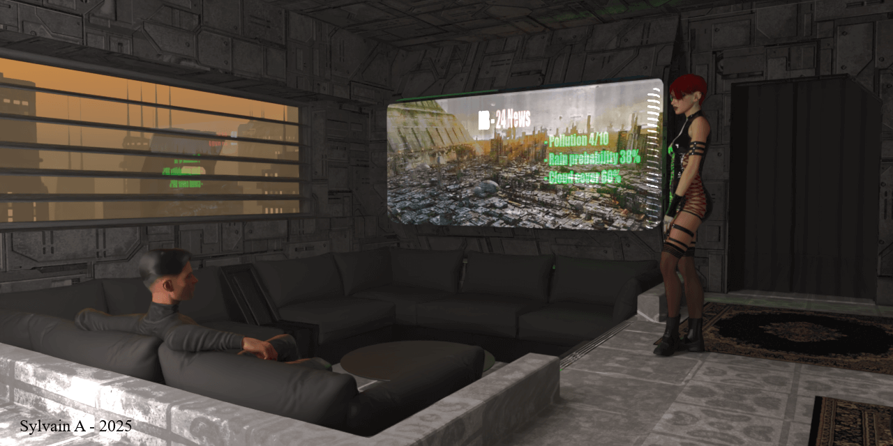 Sci-Fi Apart 3D Render, Digital Art by Sylvain-A