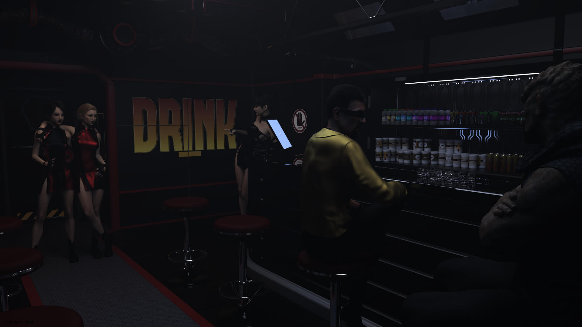 Space Bar by Sylvain-A | RenderHub Wallpapers