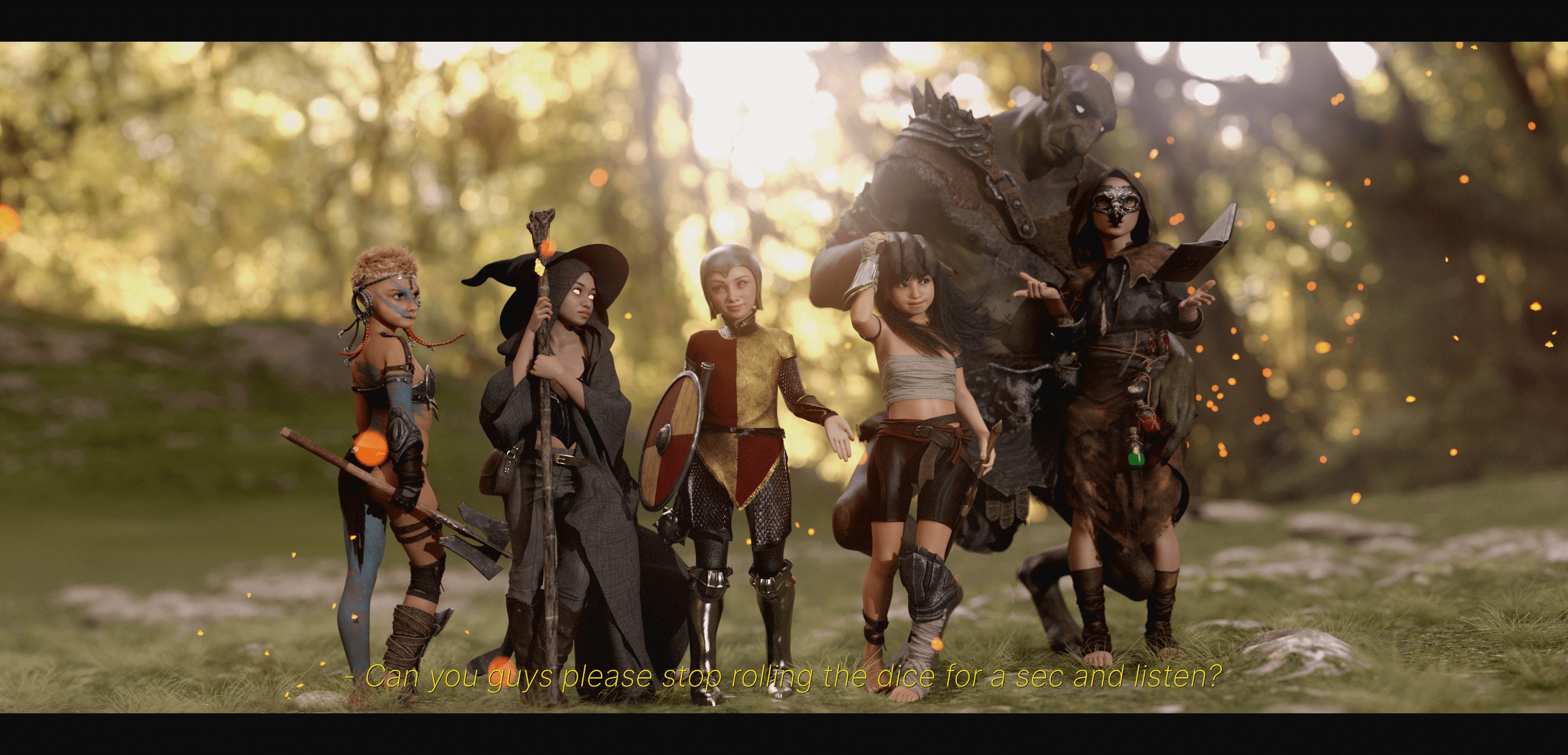 Girls' D&D 3D Render, Digital Art by Sza Trippie