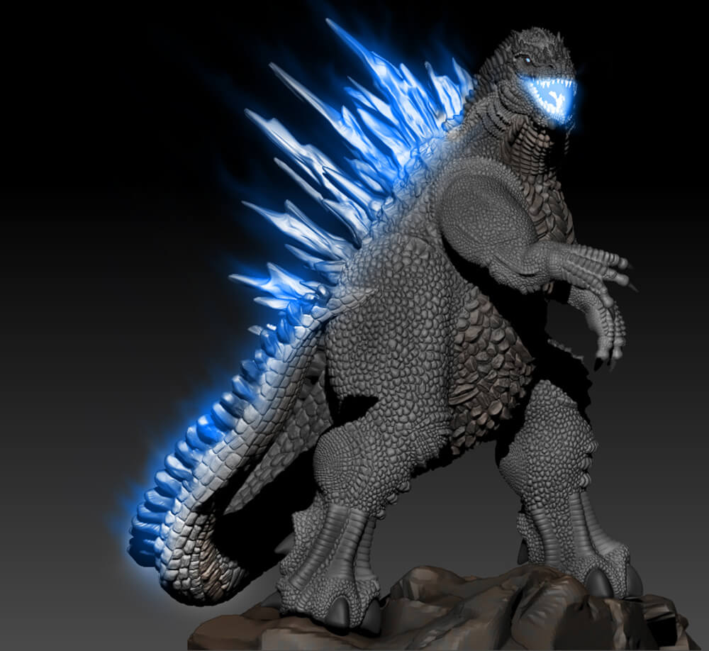 Godzilla Monster - 3D Model by t rex