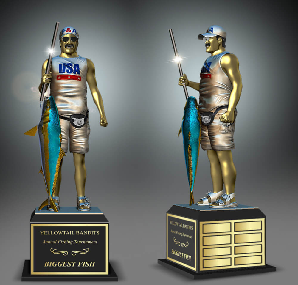 Human&Fish Trophy - 3D Model by t rex