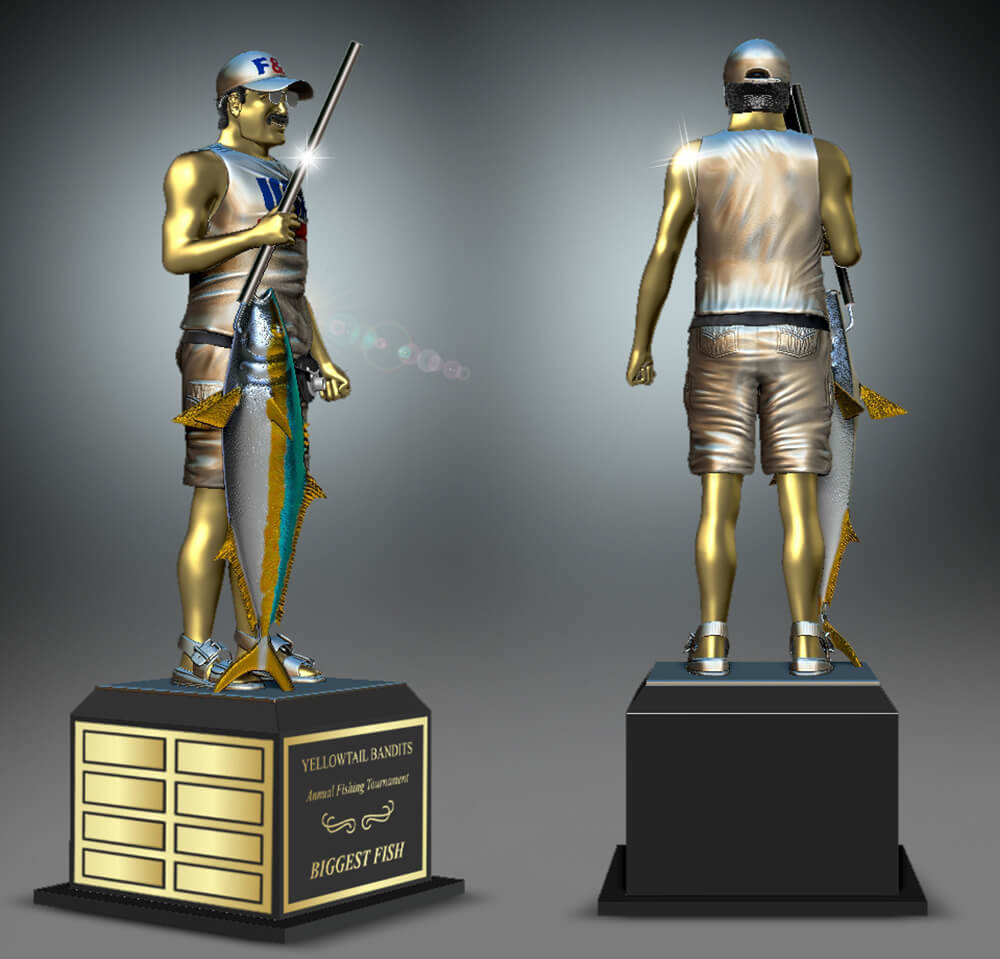 Human&Fish Trophy - 3D Model by t rex