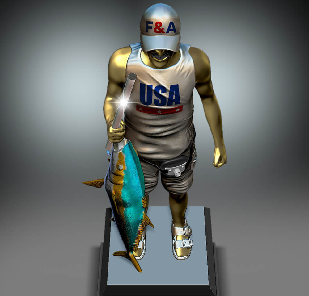 Human&Fish Trophy - 3D Model by t rex
