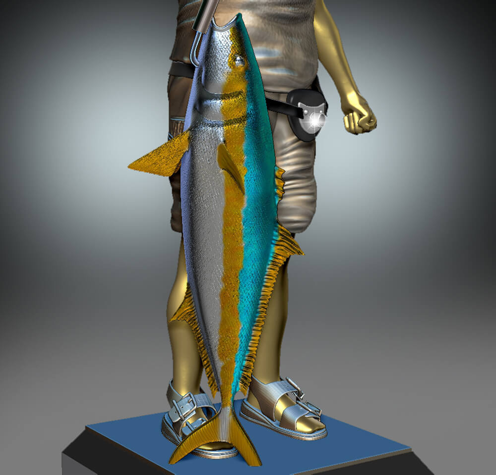 Human&Fish Trophy - 3D Model by t rex