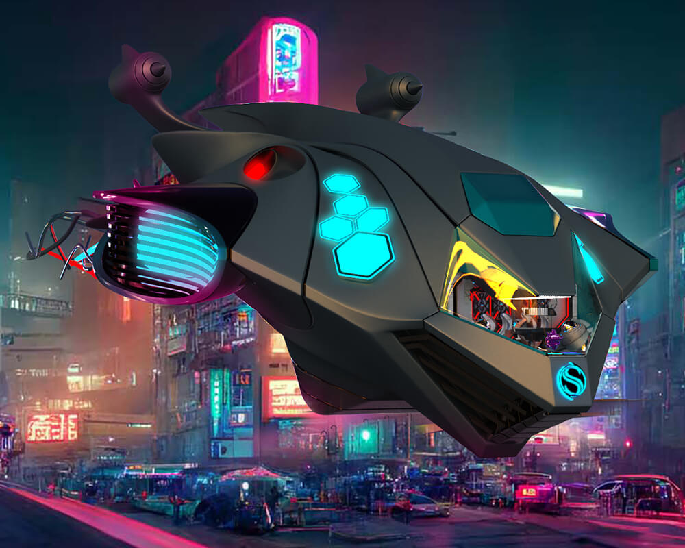 Spaceship Lighting Hammerhead - 3D Model by t rex