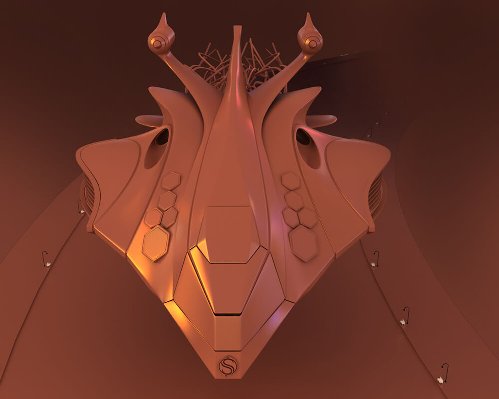 Spaceship Lighting Hammerhead - 3D Model by t rex