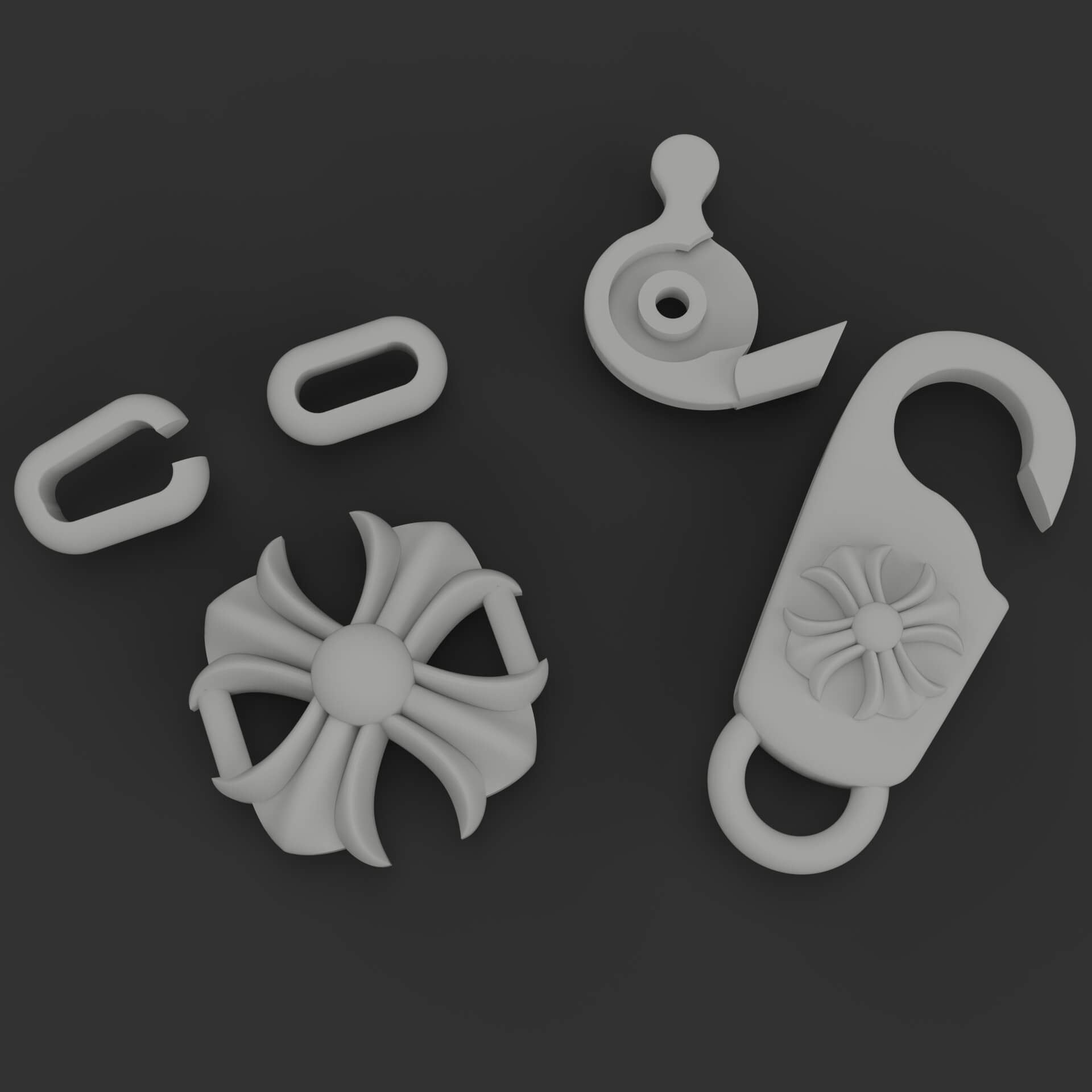 Bracelet Chrome Hearts - 3D Model by TahmAz