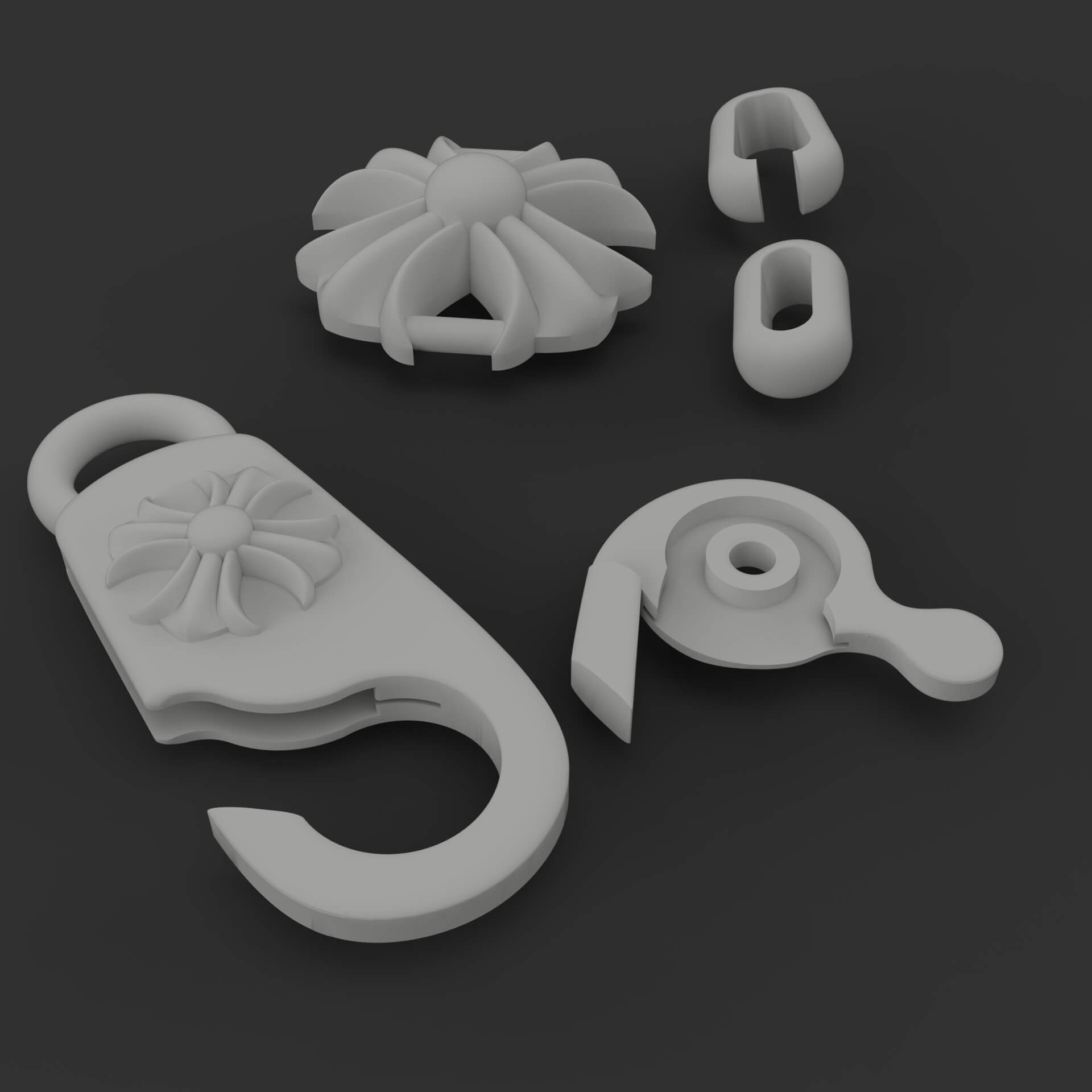 Bracelet Chrome Hearts - 3D Model by TahmAz