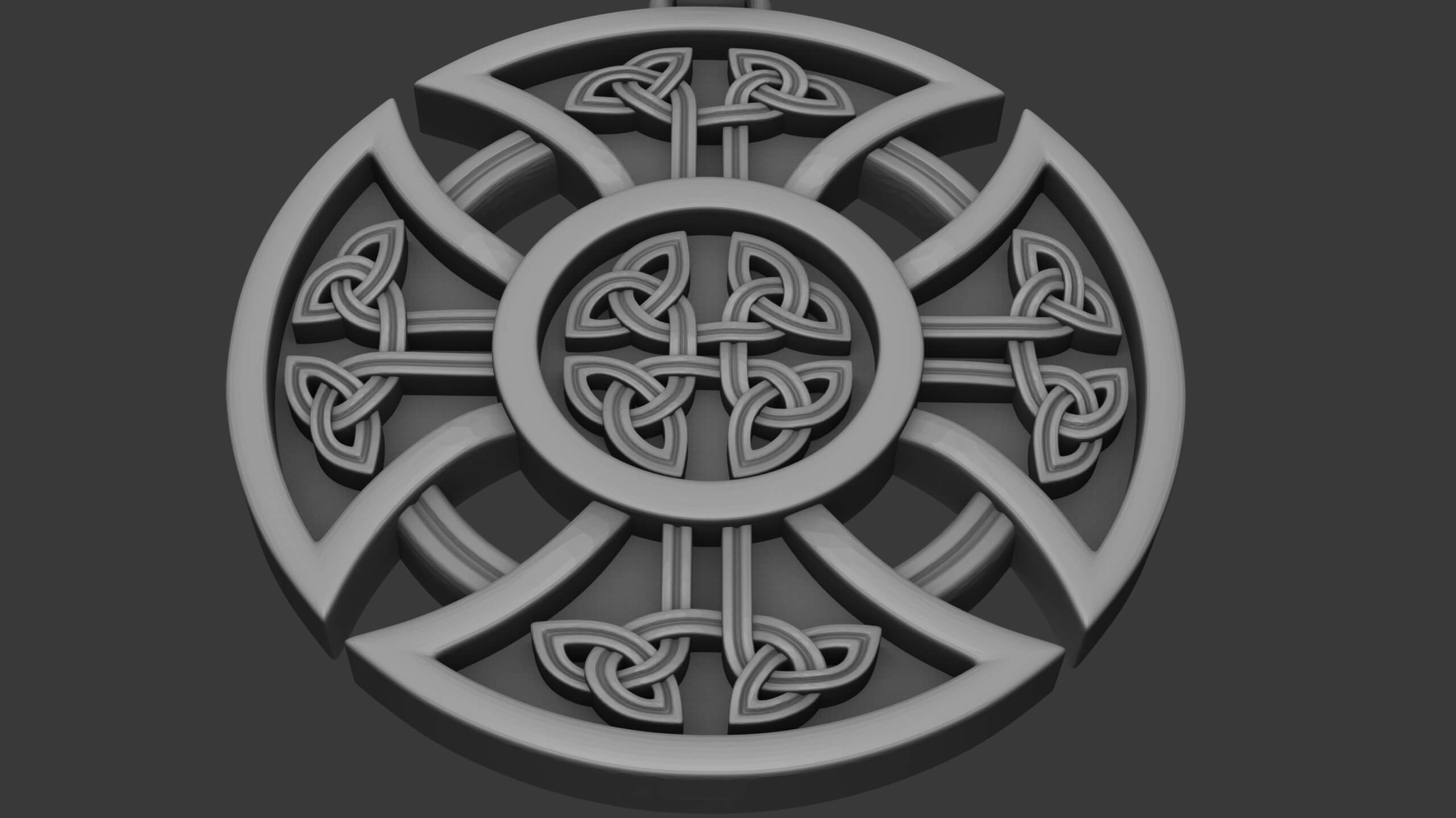 Cross Pendant With Patterns - 3D Print Model by TahmAz