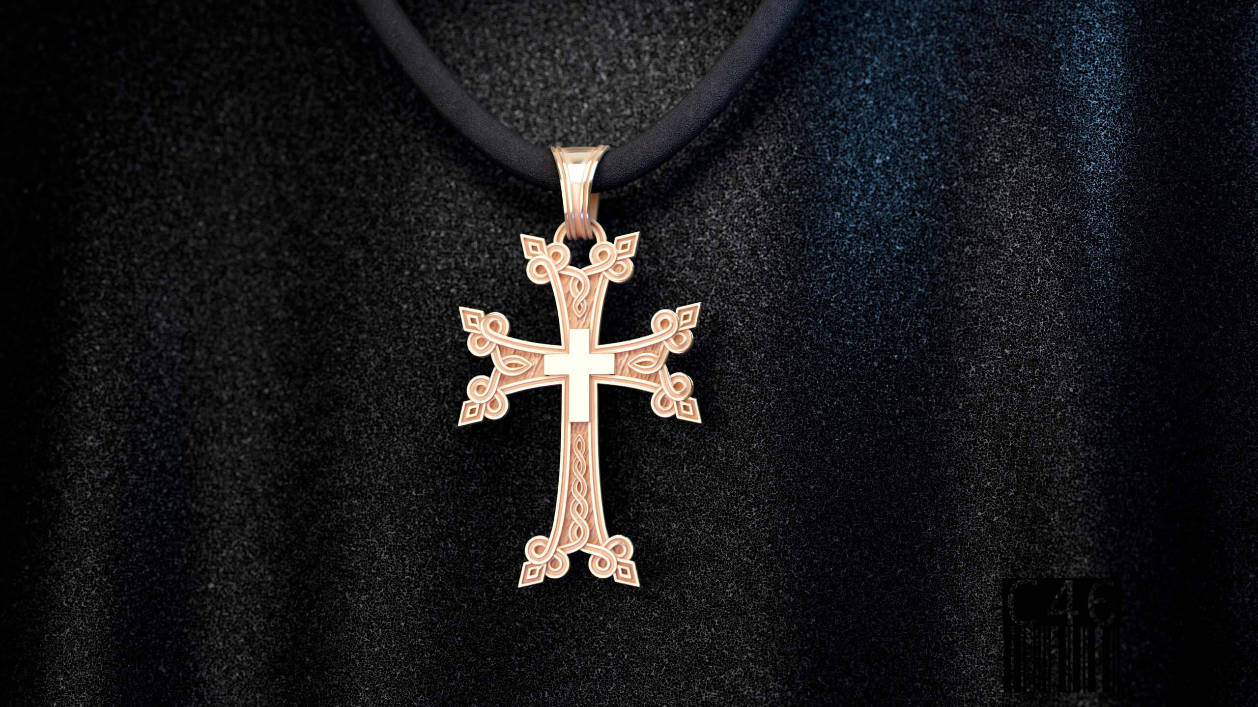 Cross With a Pattern - 3D Model by TahmAz