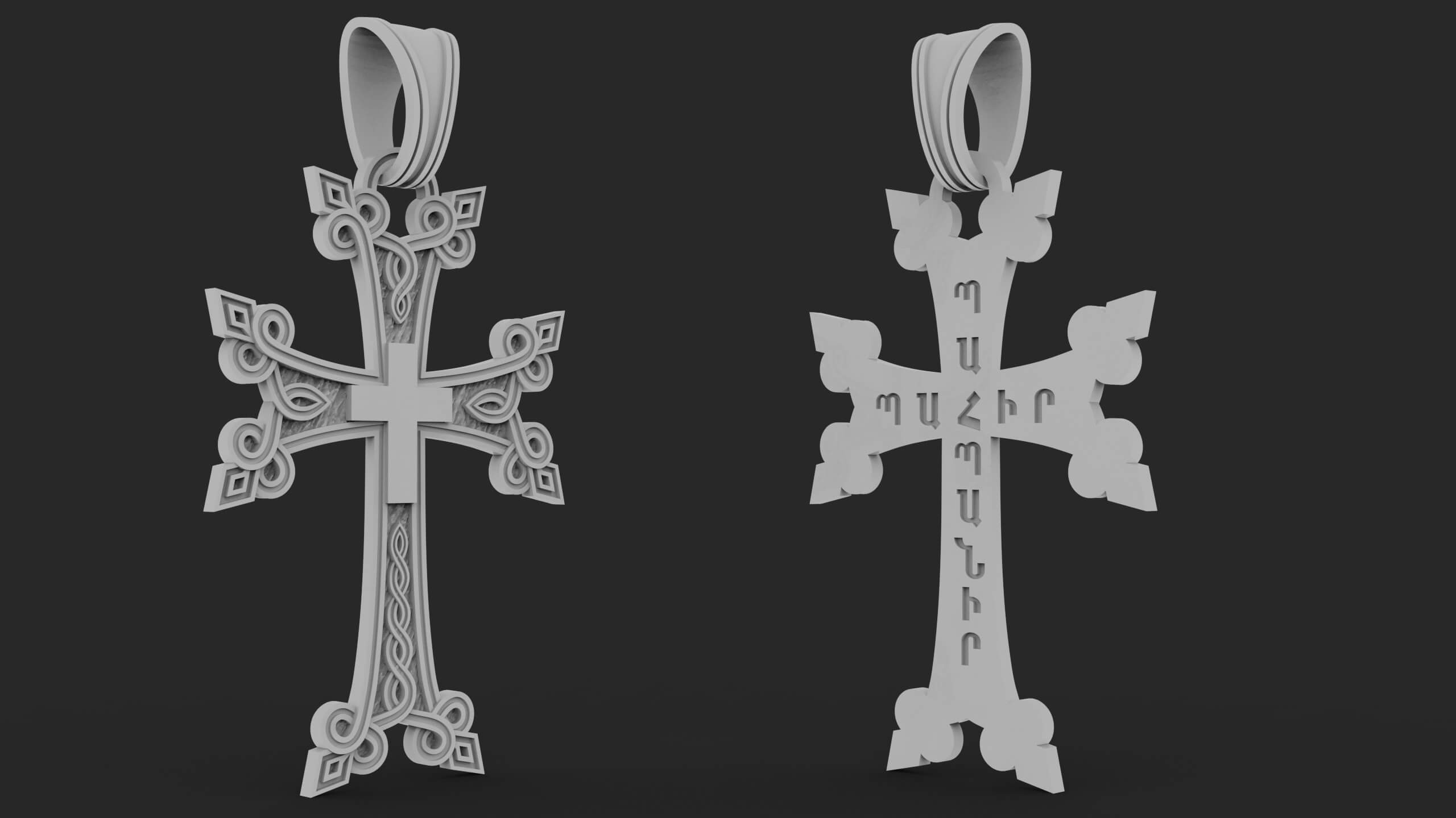 Cross With a Pattern - 3D Model by TahmAz