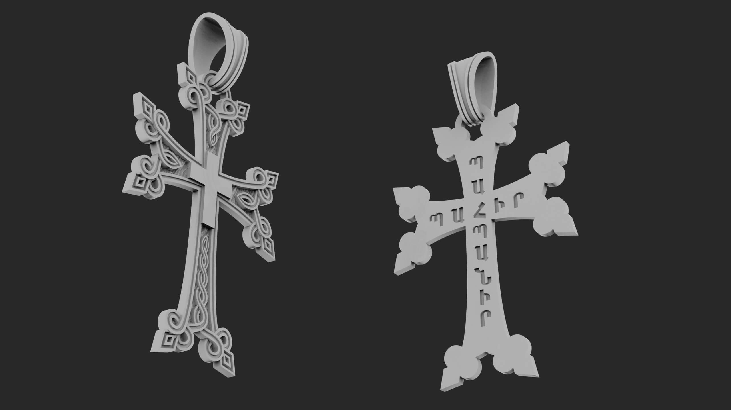 Cross With a Pattern - 3D Model by TahmAz