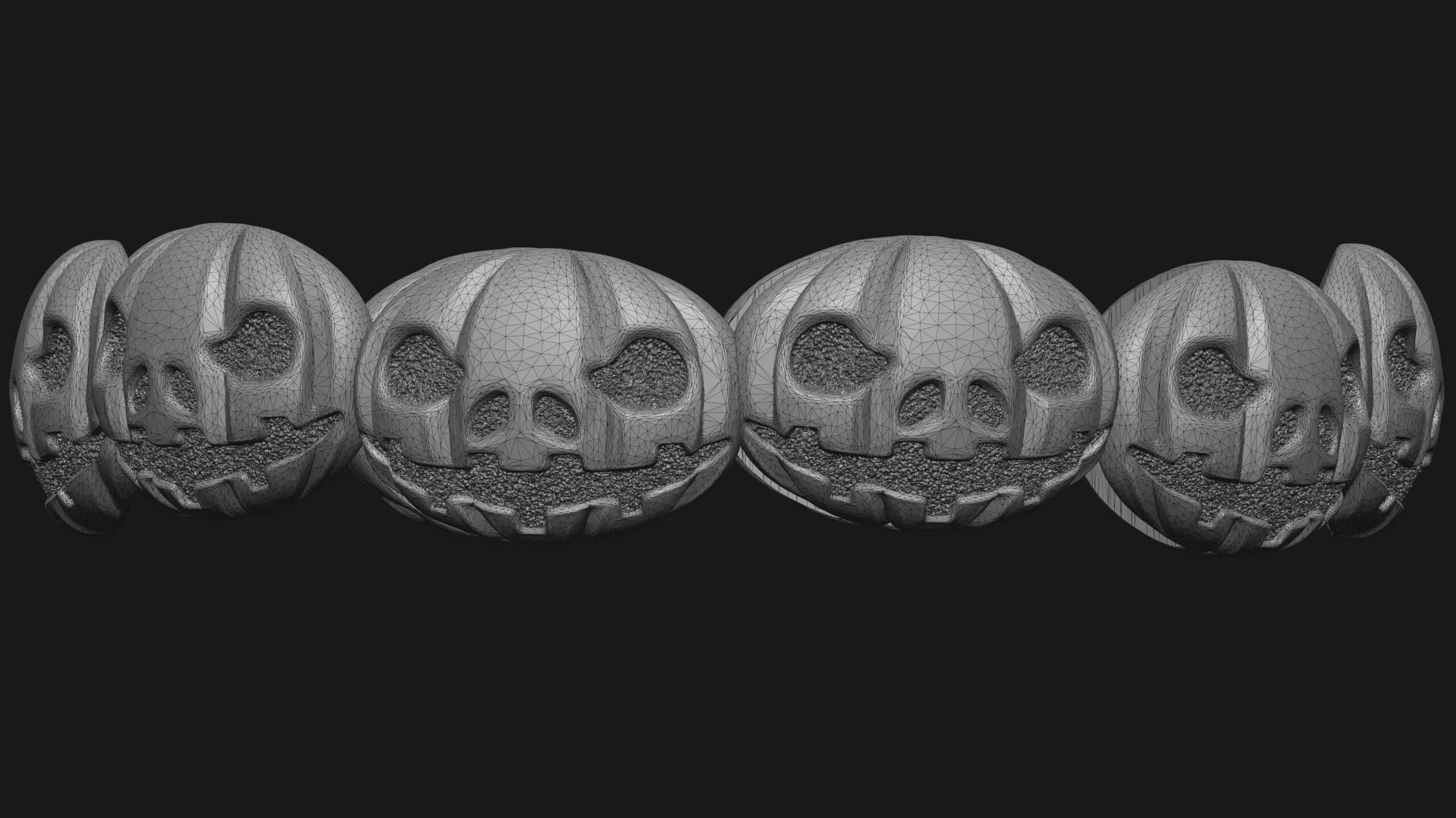 Halloween Rings - 3D Print Model by TahmAz