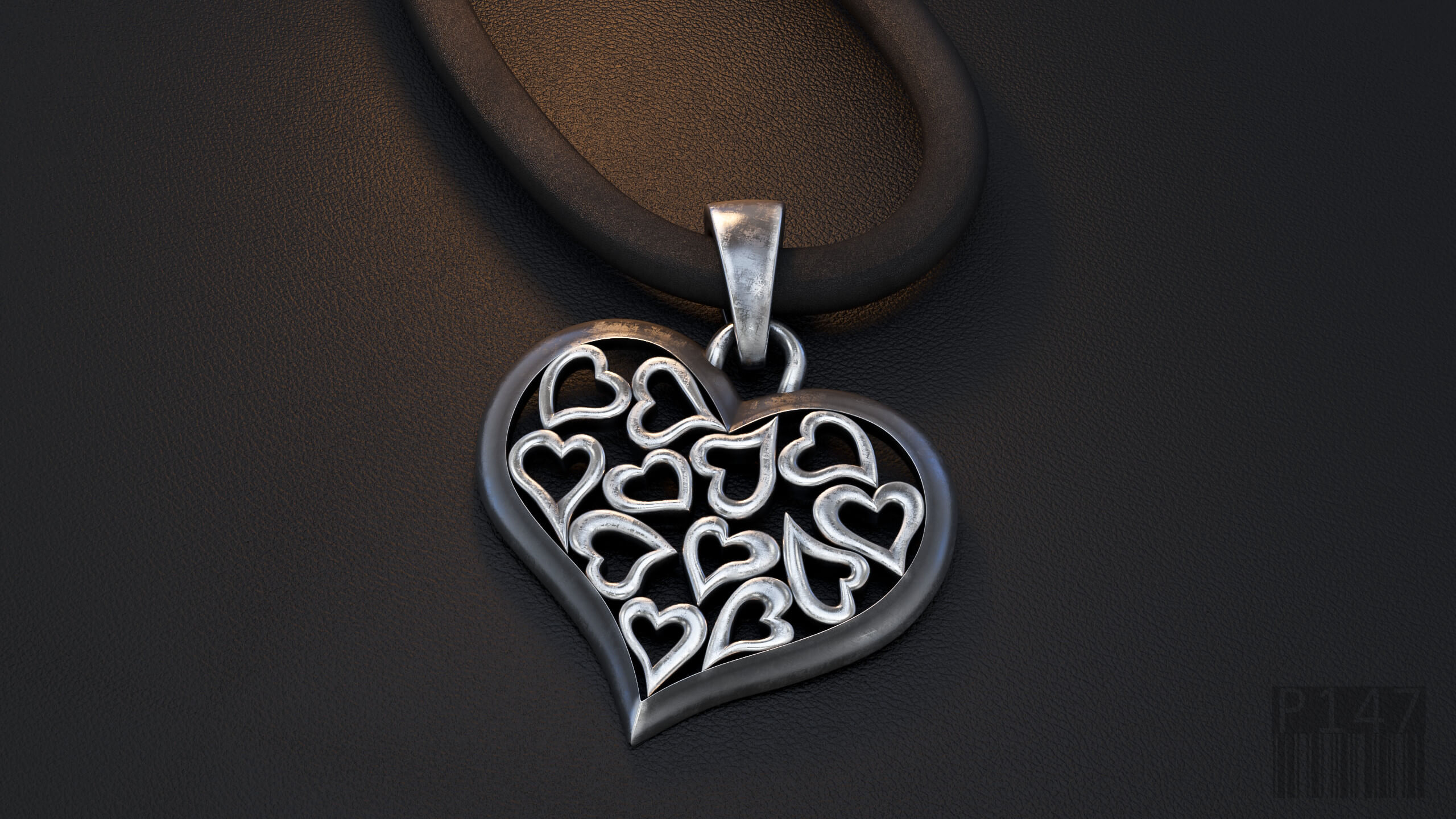 Heart Pendant - 3D Model by TahmAz