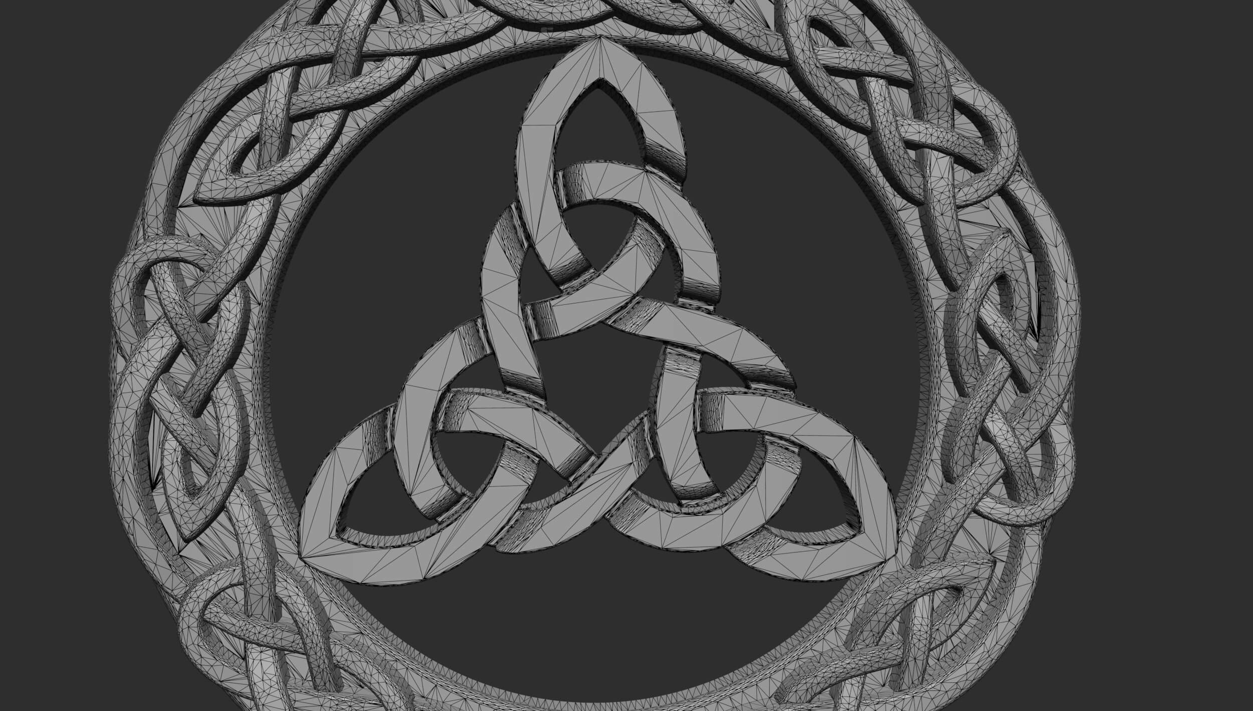 Brigit Knot Pendant - 3D Model by TahmAz