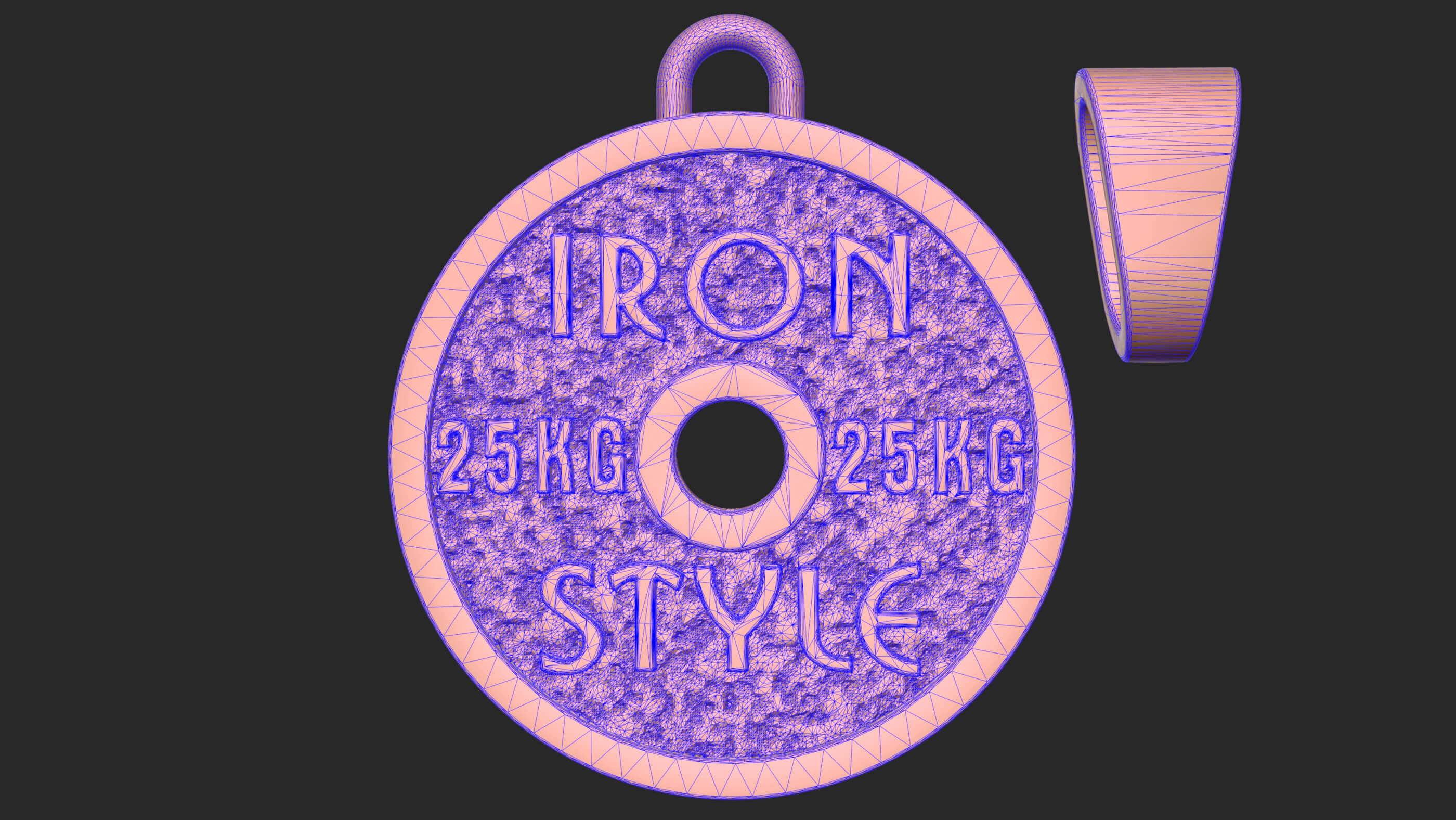 Pendant Iron Style - 3D Model by TahmAz