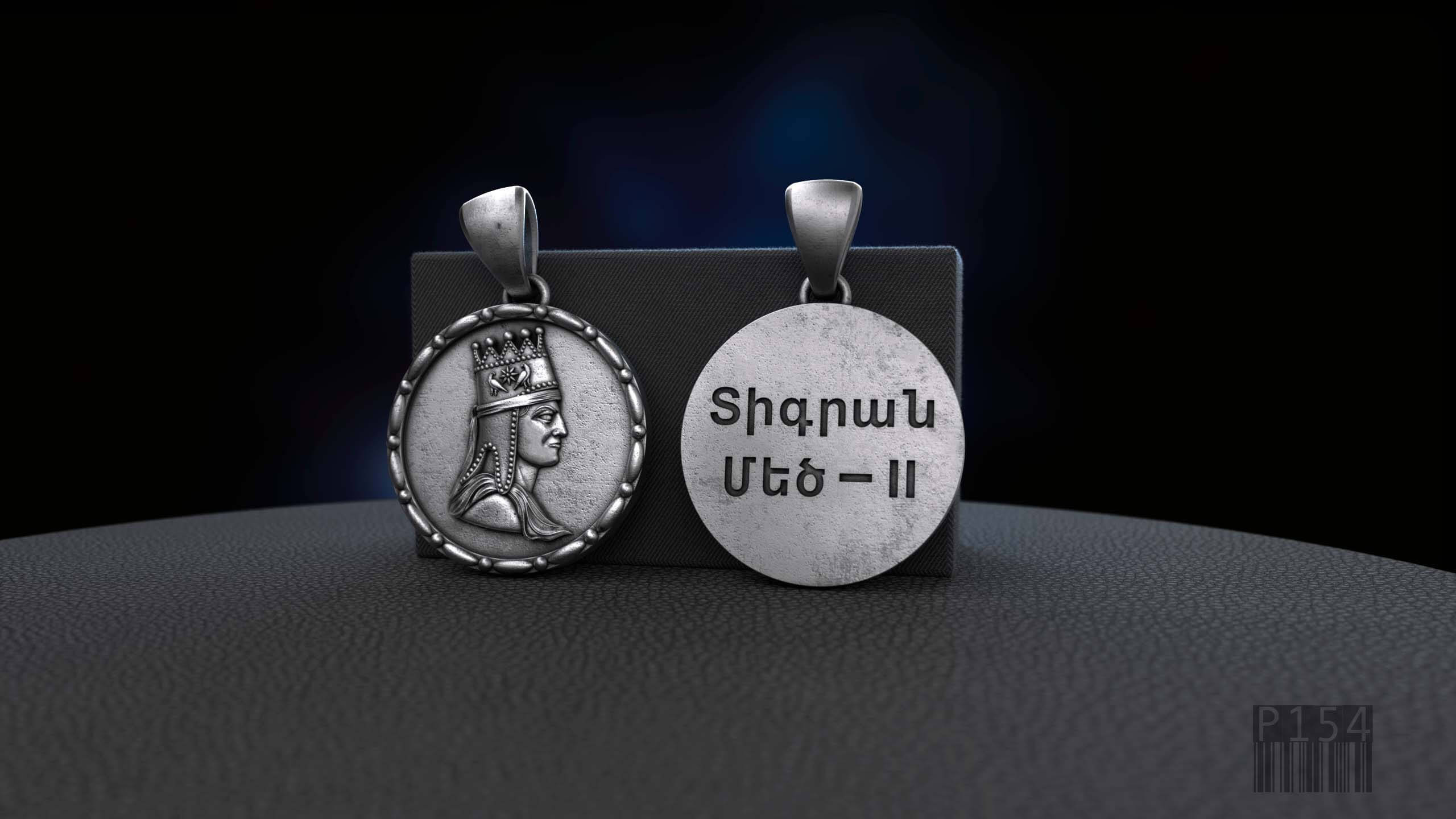 King Tigran 2 Pendant - 3D Print Model by TahmAz