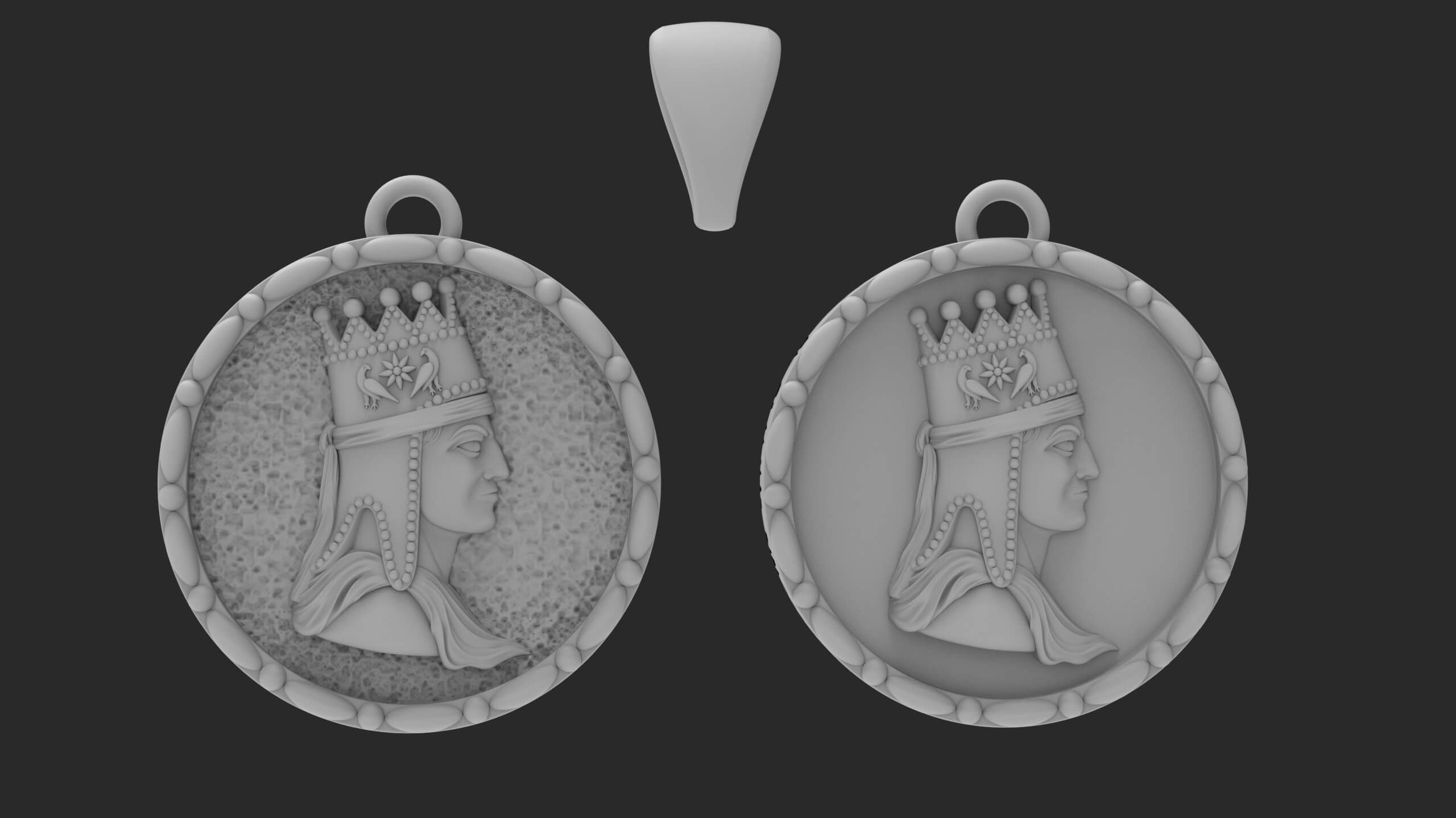 King Tigran 2 Pendant - 3D Print Model by TahmAz