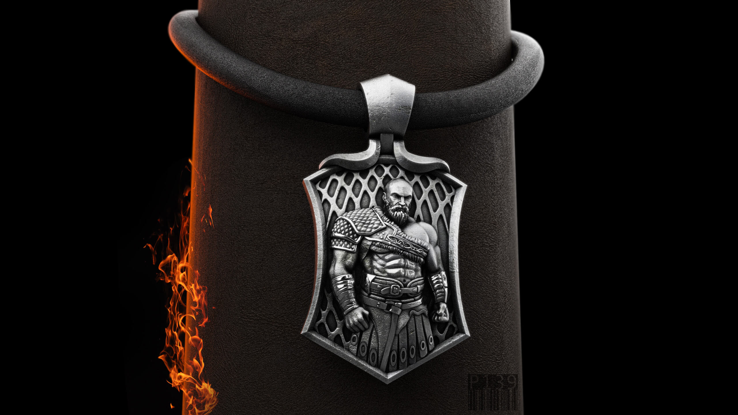 Kratos God of War Pendant - 3D Model by TahmAz