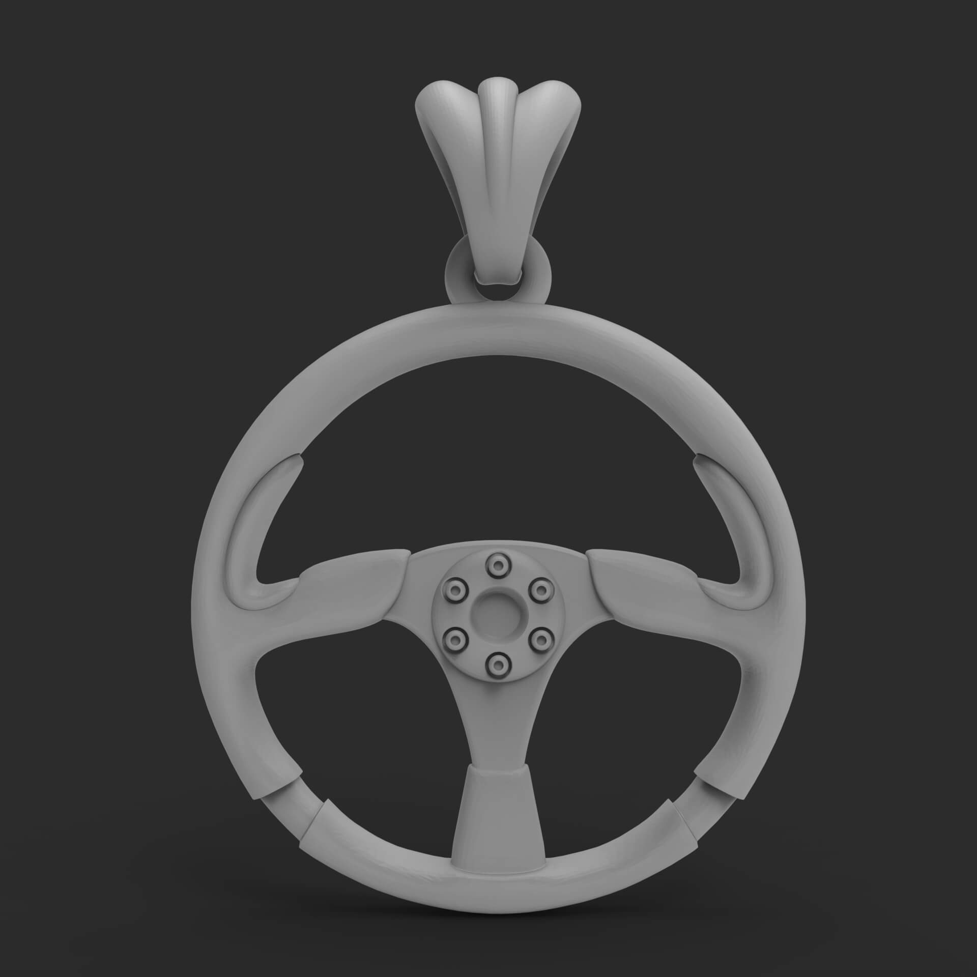 Pendant Steering Wheel - 3D Print Model by TahmAz