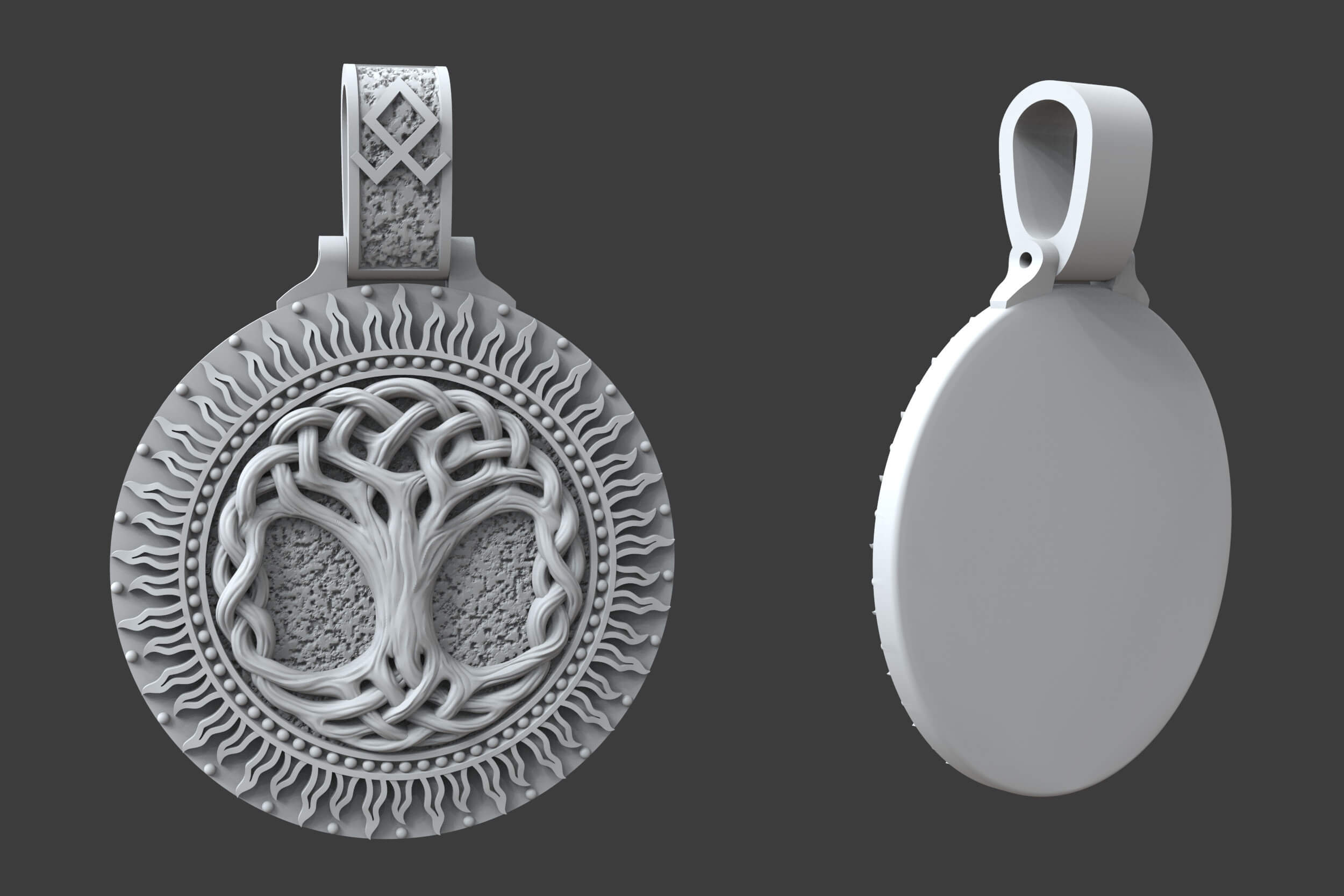 Pendant Tree of Life Yggdrasil - 3D Model by TahmAz