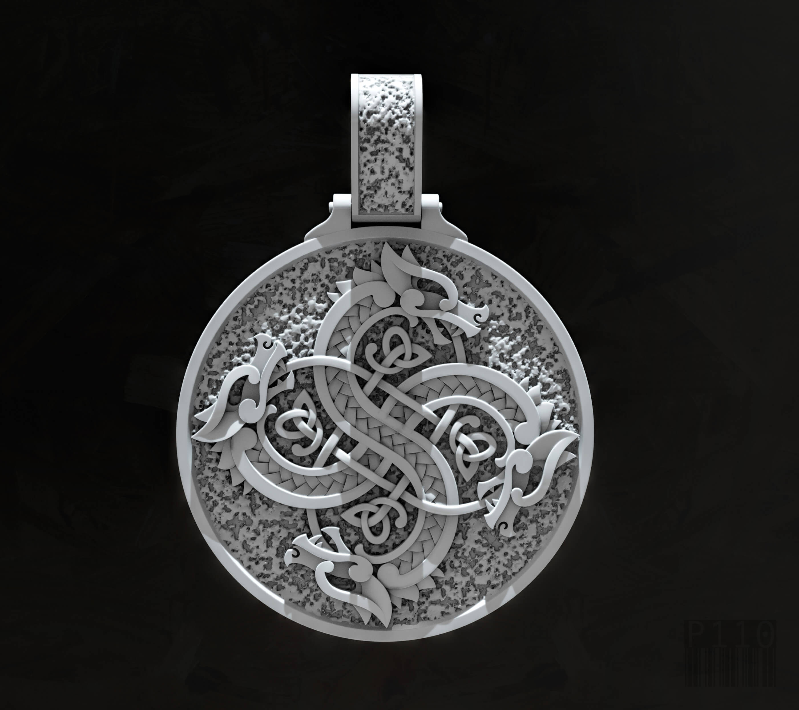 Viking Fylfot Pendant - 3D Model by TahmAz
