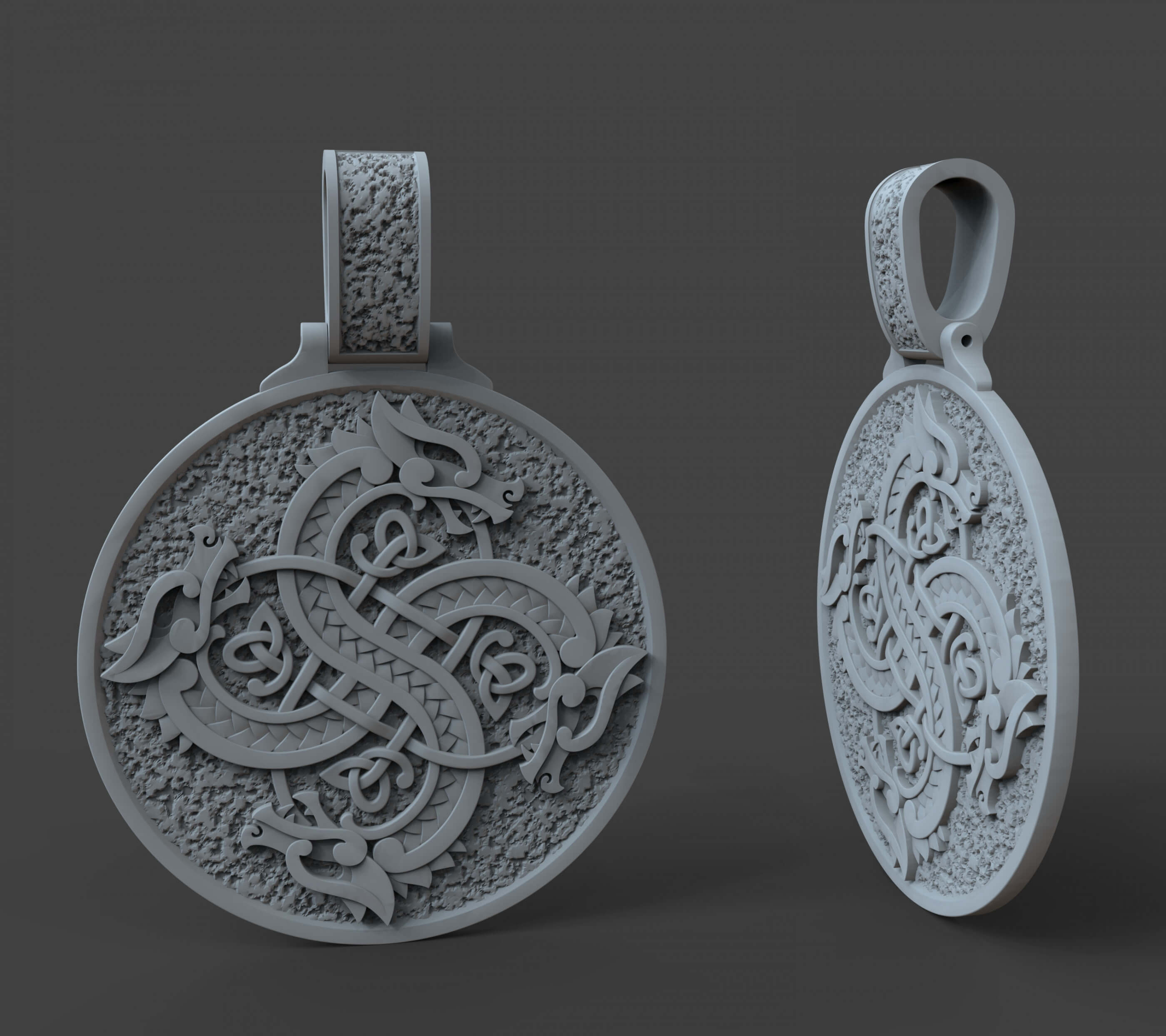 Viking Fylfot Pendant - 3D Model by TahmAz