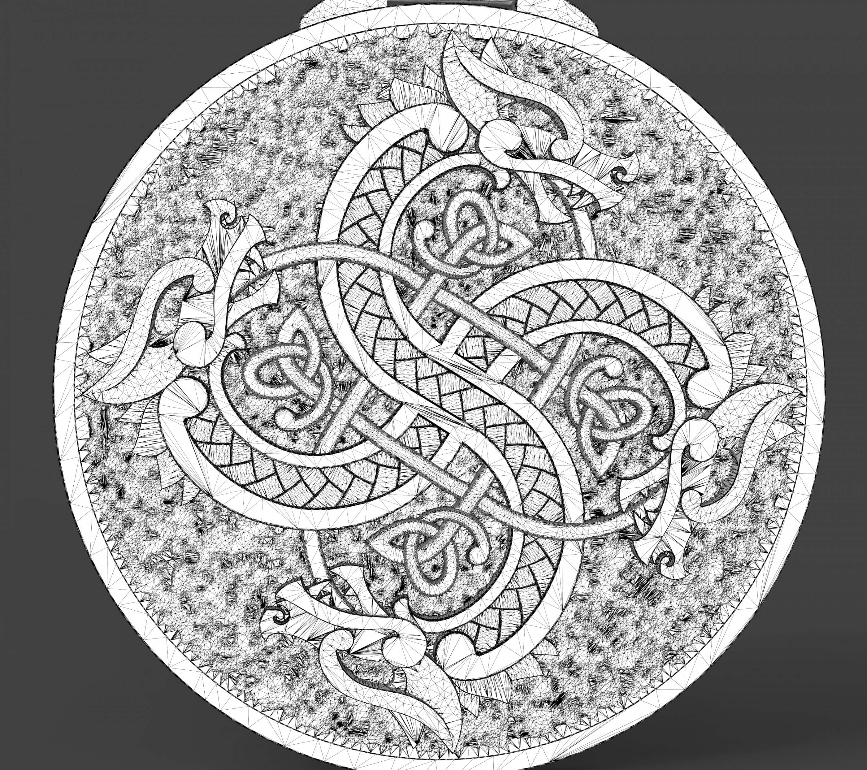 Viking Fylfot Pendant - 3D Model by TahmAz