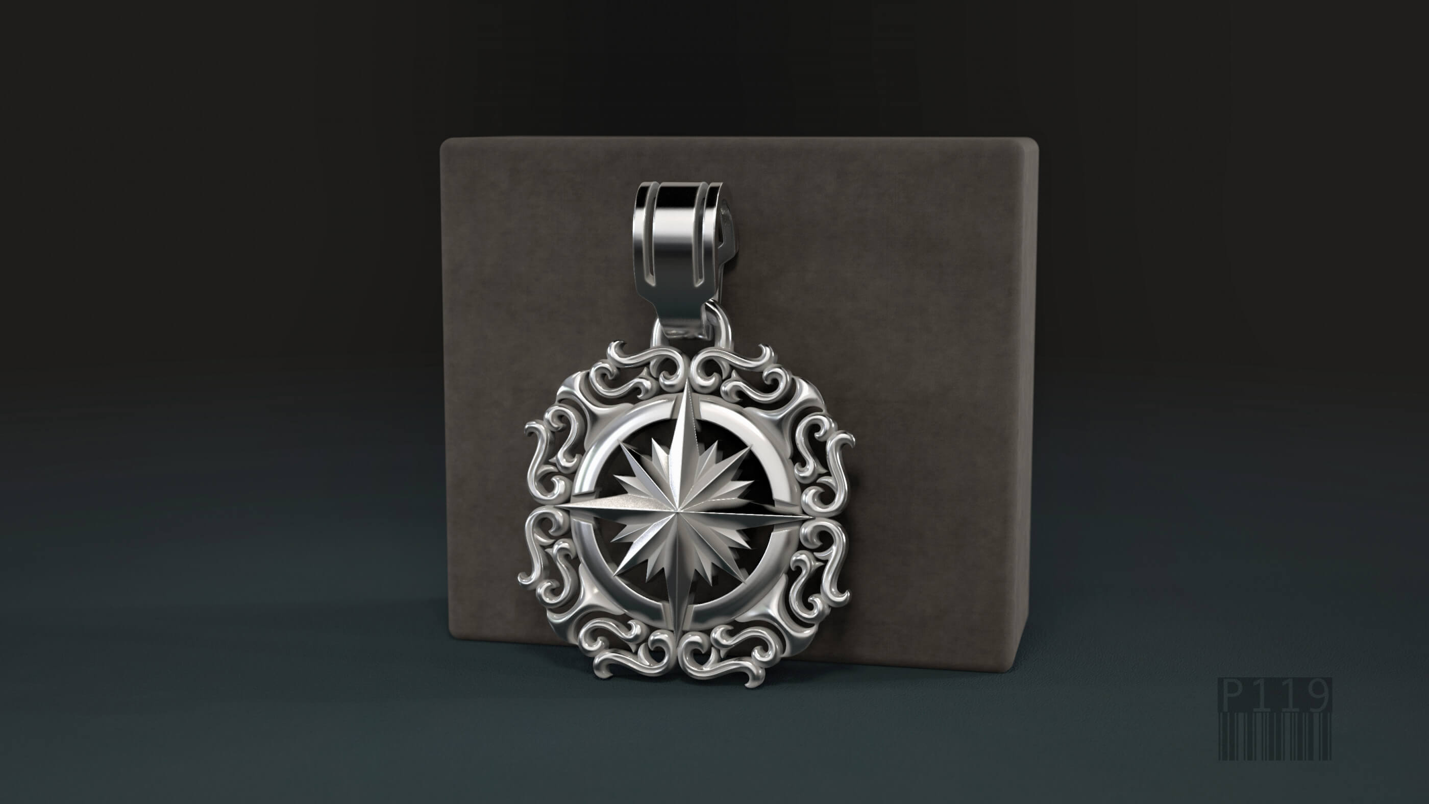 Wind Rose Pendant - 3D Print Model by TahmAz
