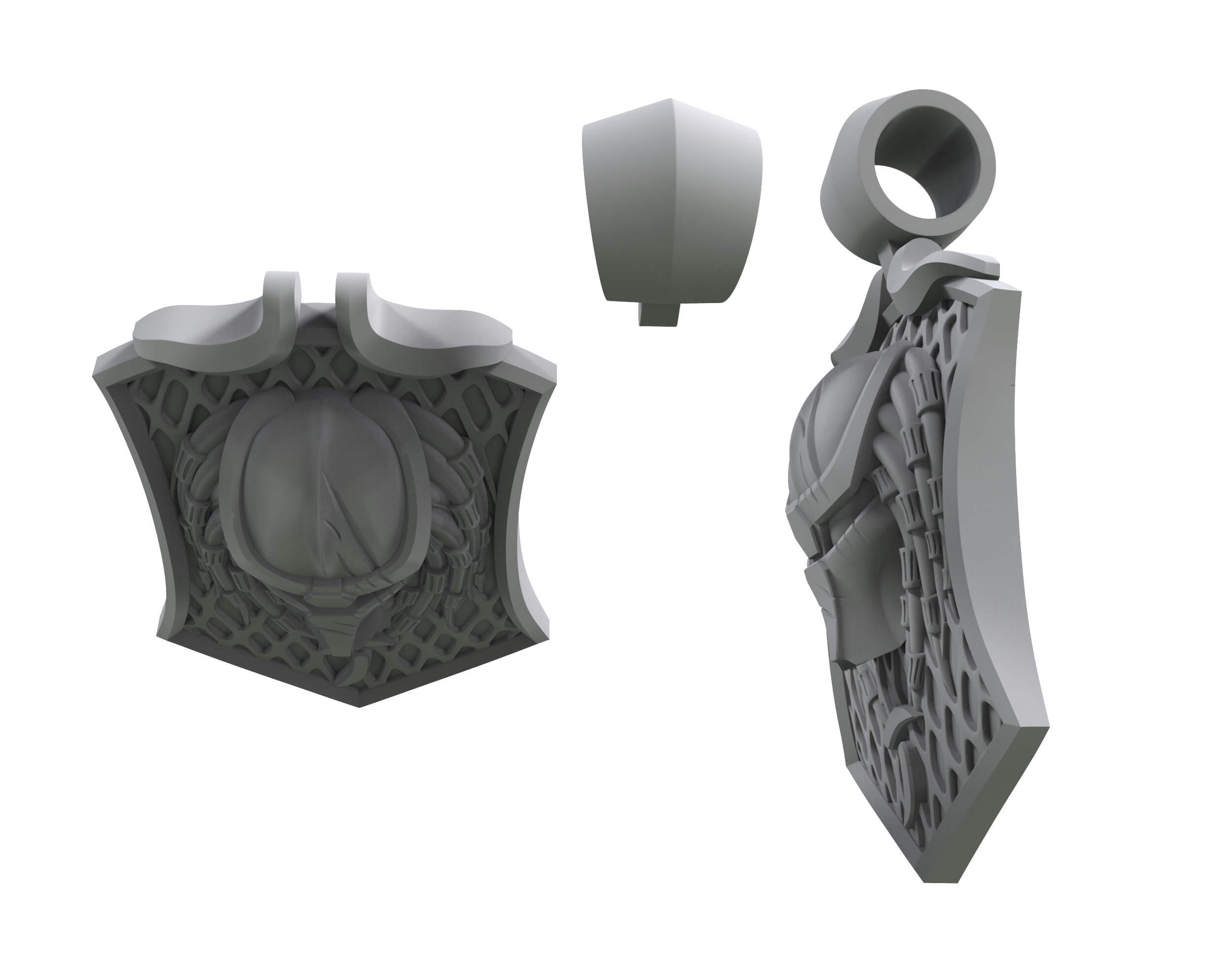 Predator Pendant - 3D Model by TahmAz