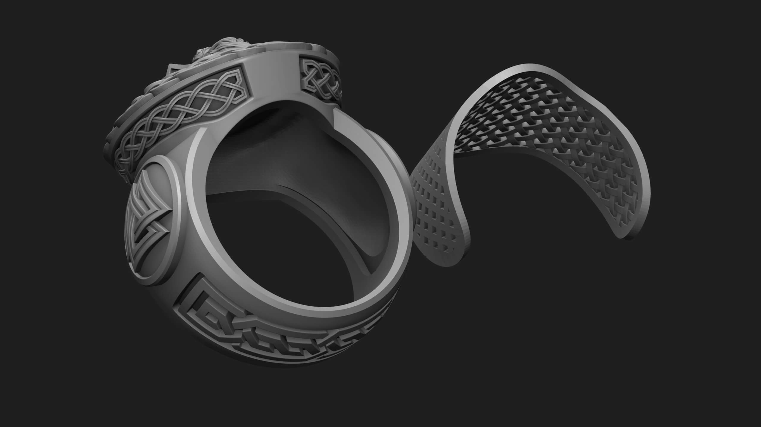 God Odin Ring - 3D Model by TahmAz