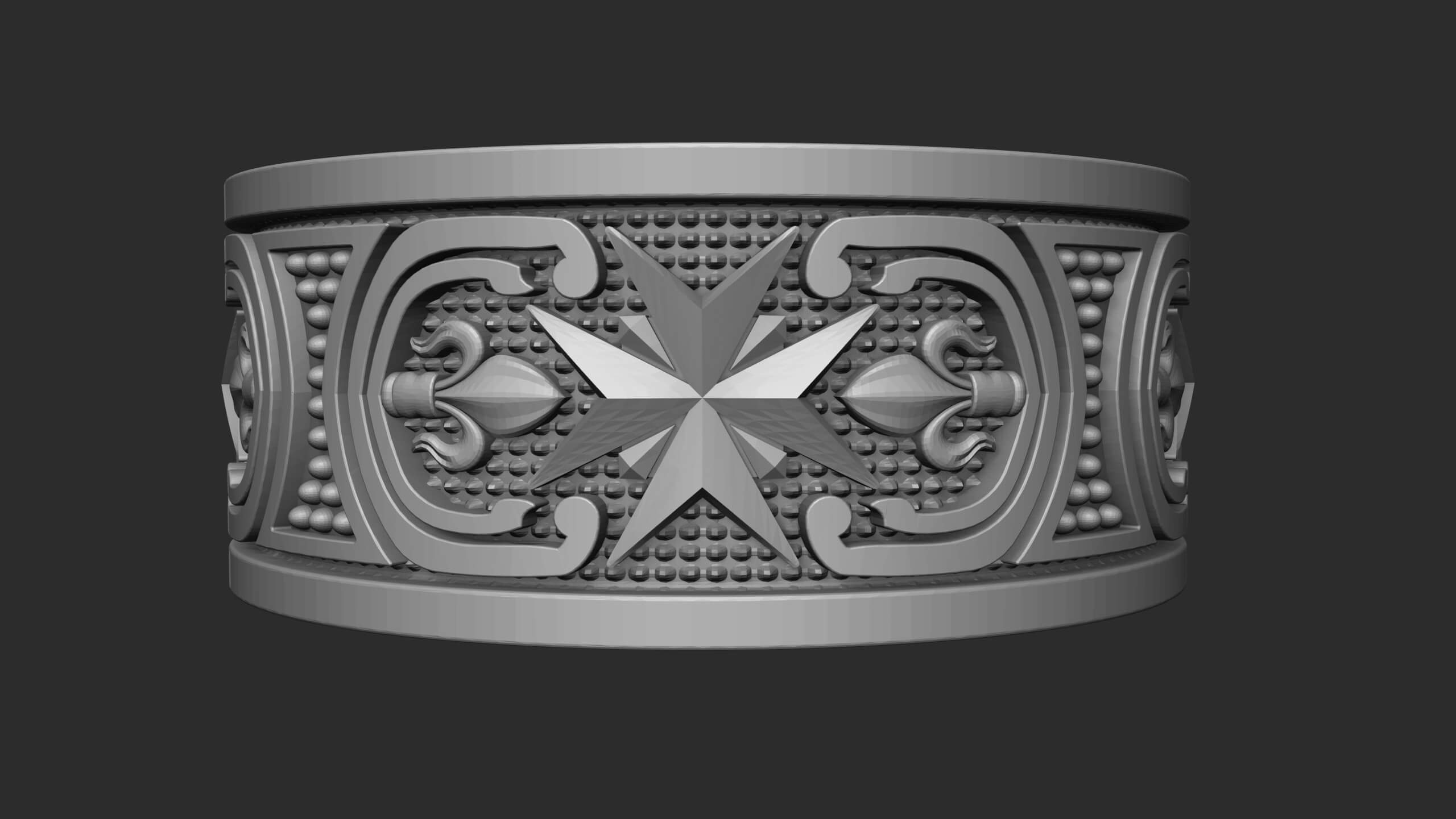 Ring With a Pattern - 3D Print Model by TahmAz