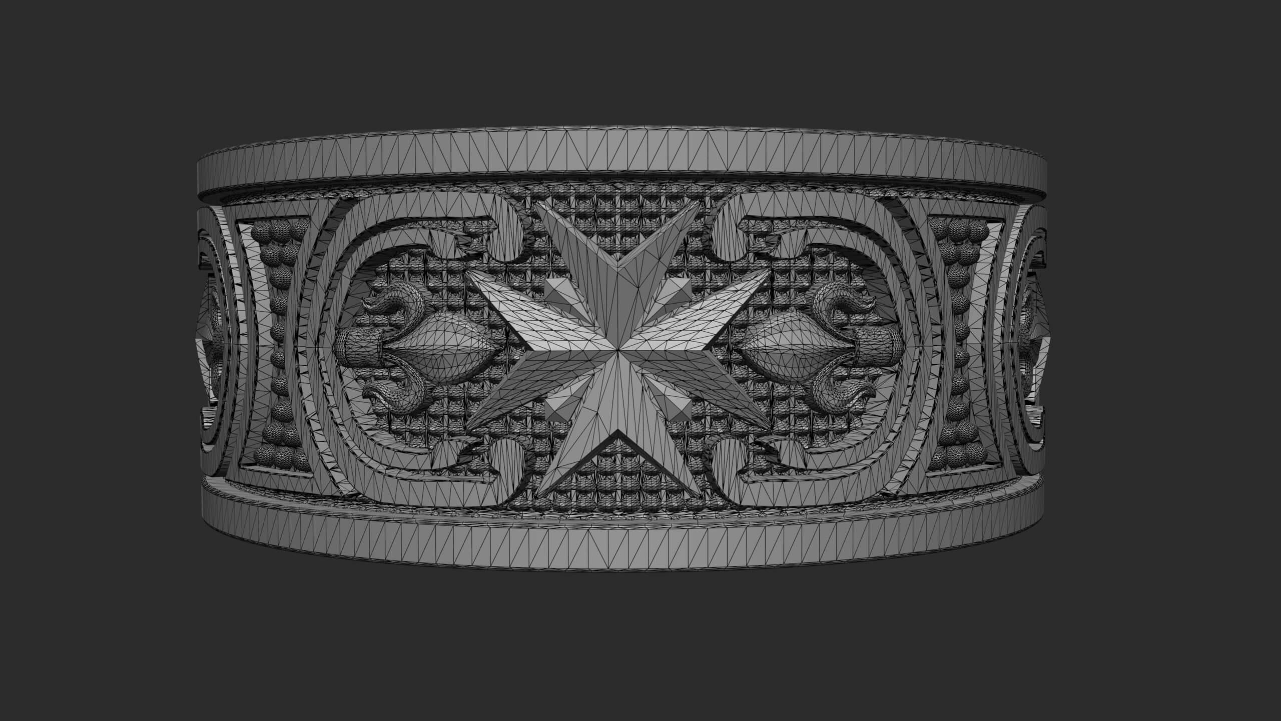 Ring With a Pattern - 3D Print Model by TahmAz