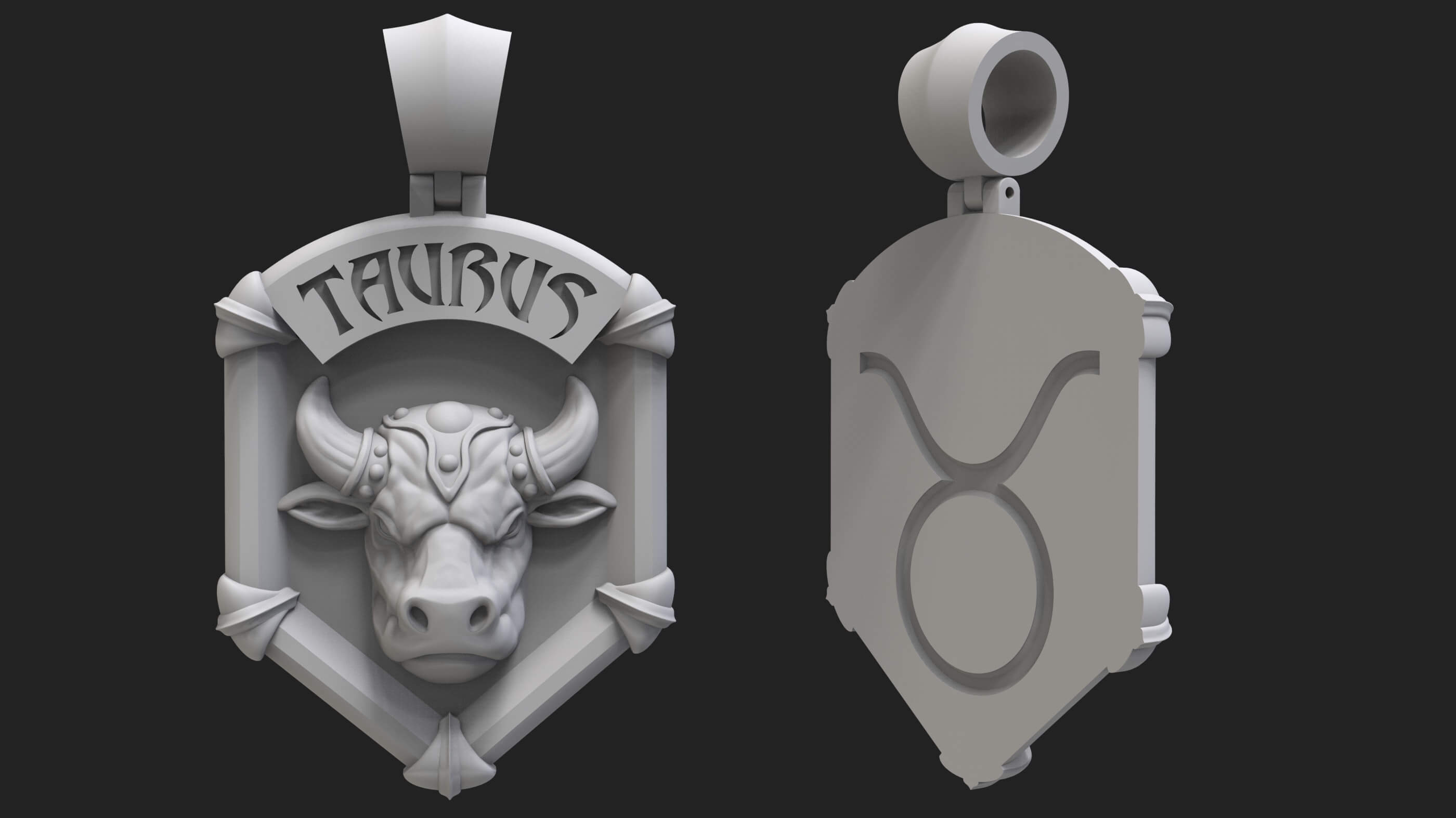 Taurus Constellation Pendant - 3D Model by TahmAz