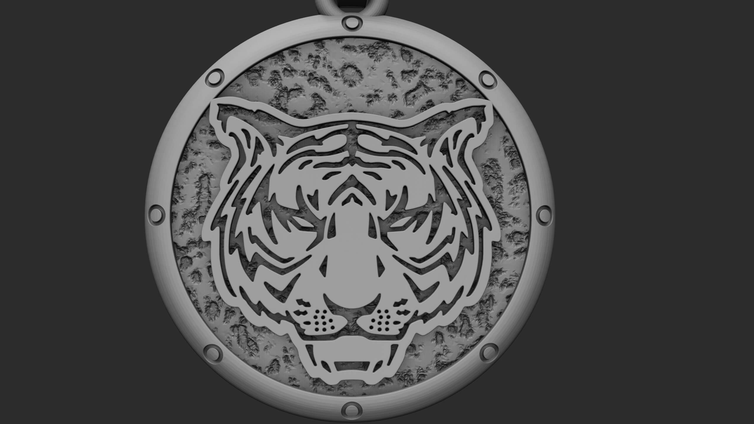 Tiger Pendant - 3D Print Model by TahmAz