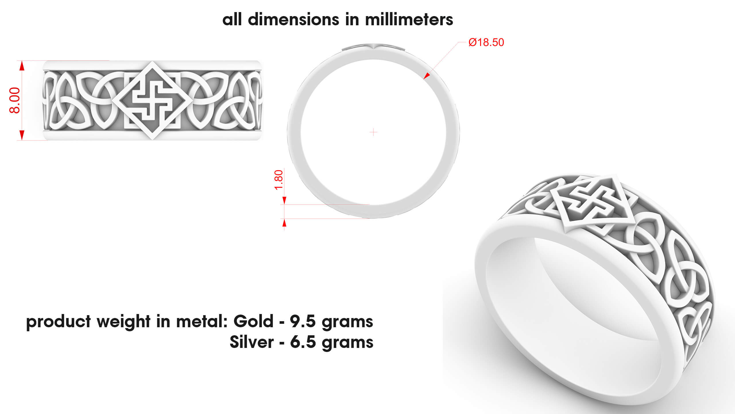 Valkyrie Ring - 3D Model by TahmAz