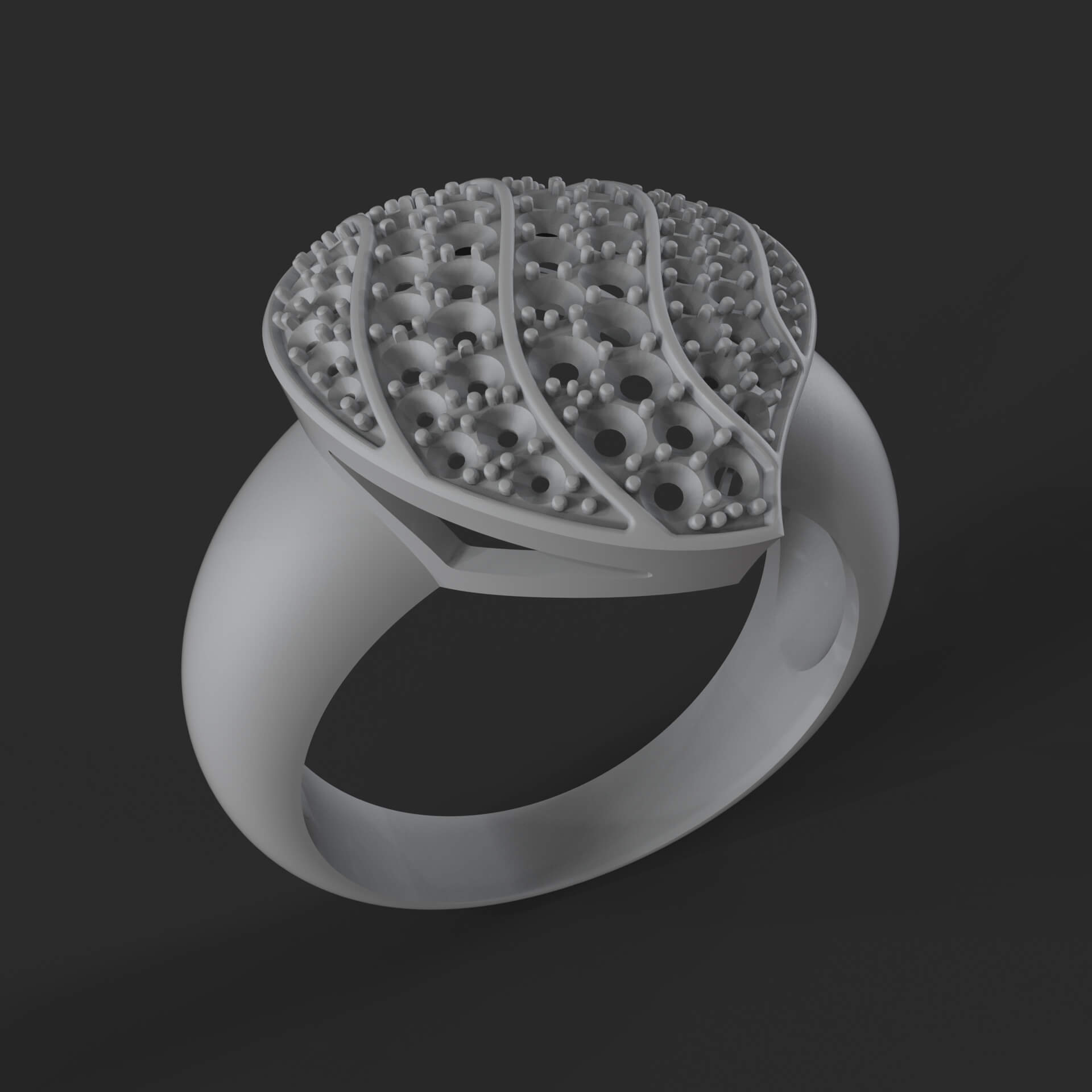 Ladies' Diamond Ring - 3D Model by TahmAz