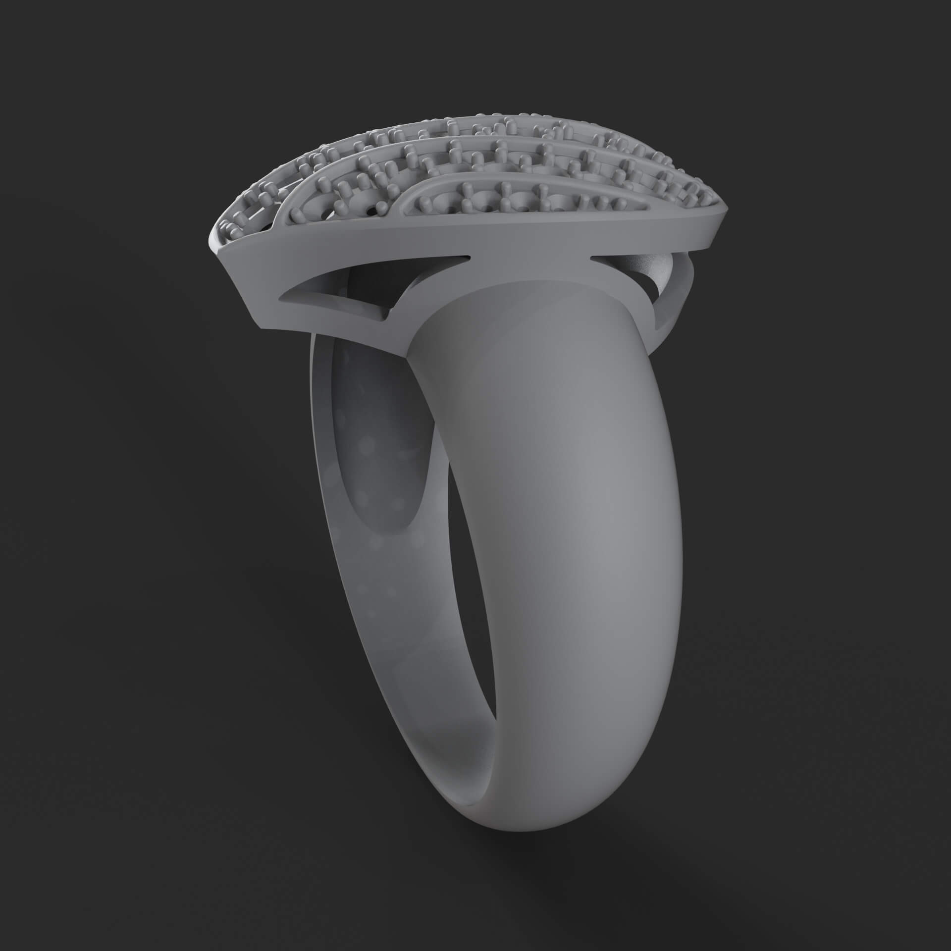 Ladies' Diamond Ring - 3D Model by TahmAz