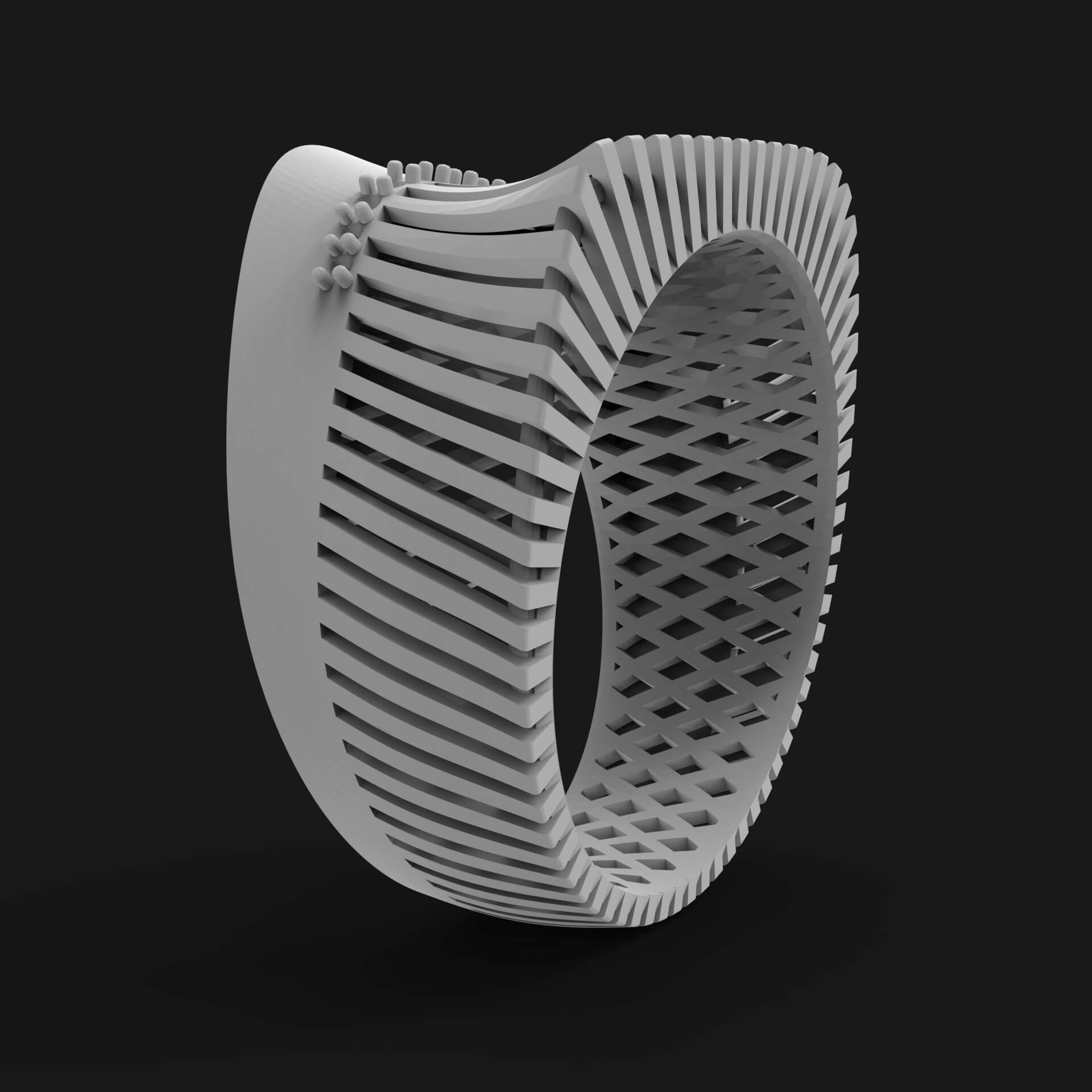 Woman's Ring of Unusual Shape - 3D Model by TahmAz