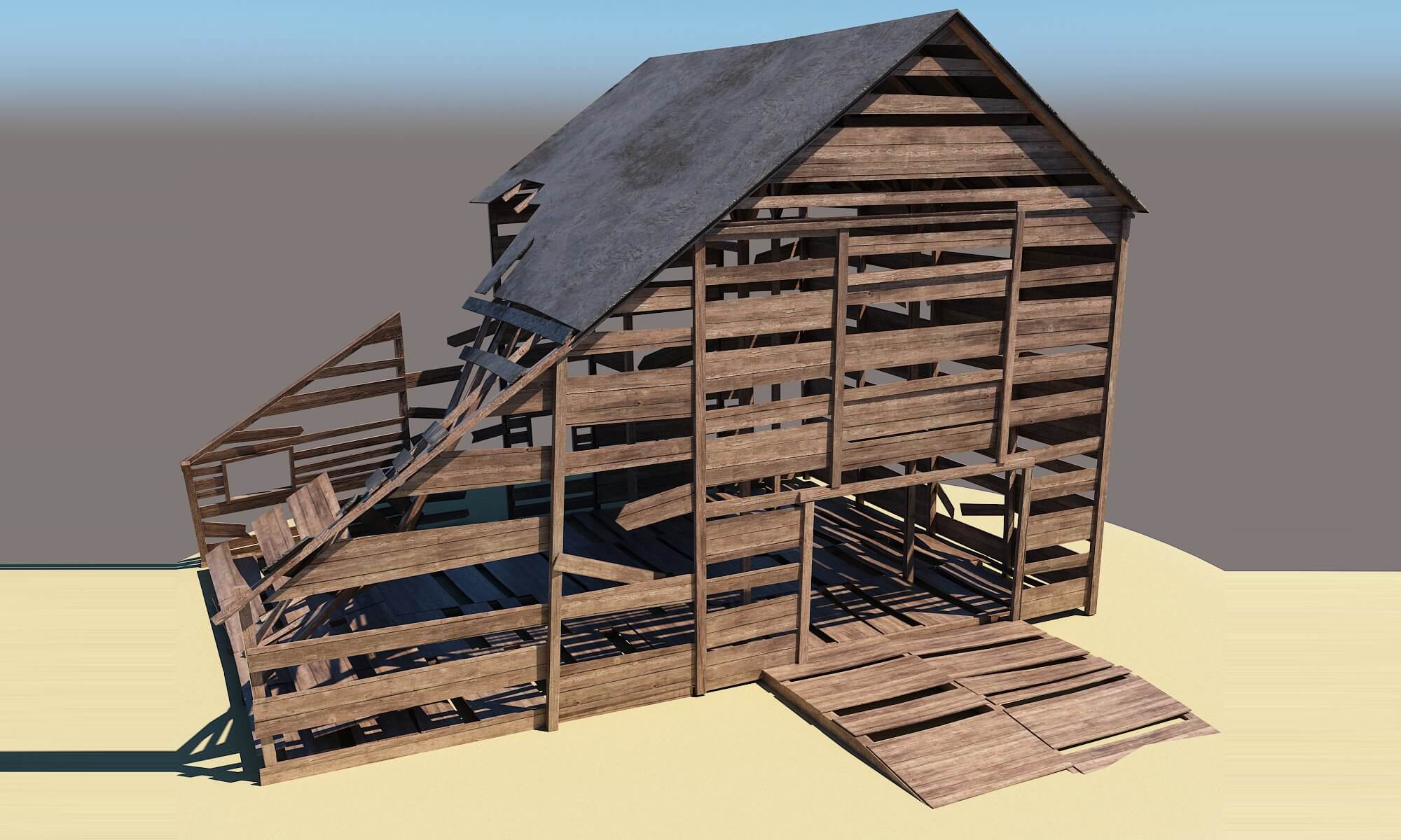 Barn 2 - 3D Model by Takoyto