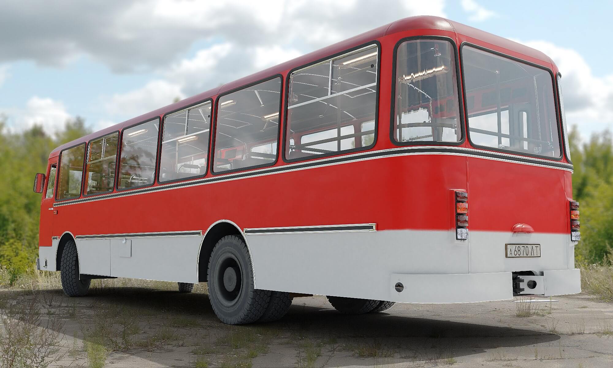 Bus LiAZ-677 3D Model by Takoyto