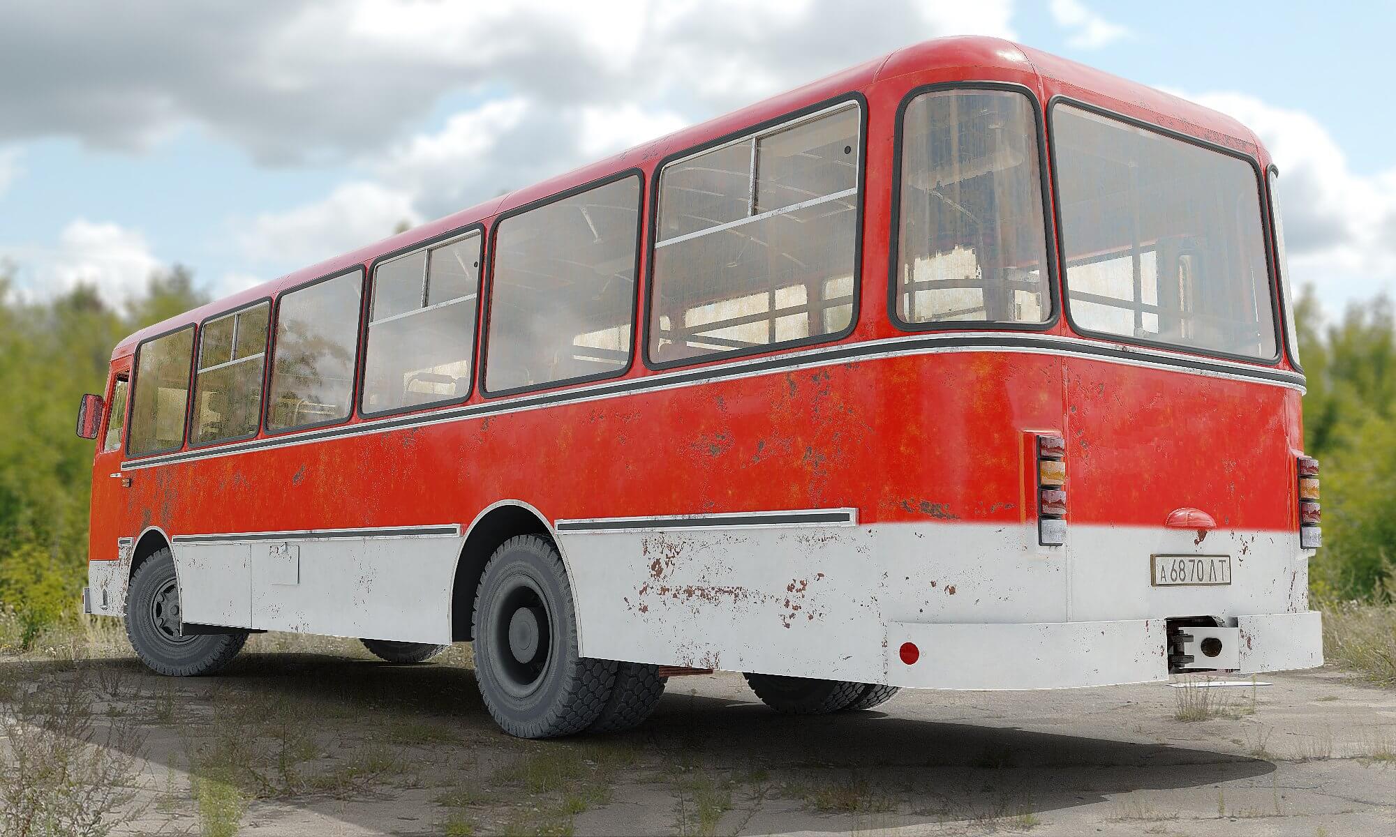 Bus LiAZ-677 3D Model by Takoyto